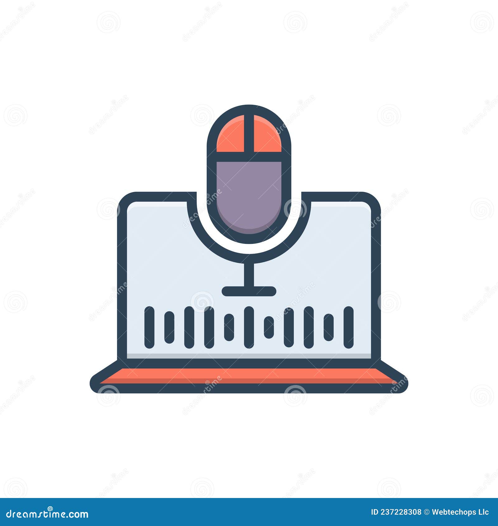 Color Illustration Icon for Intelligent Personal Assistant, Voice and ...