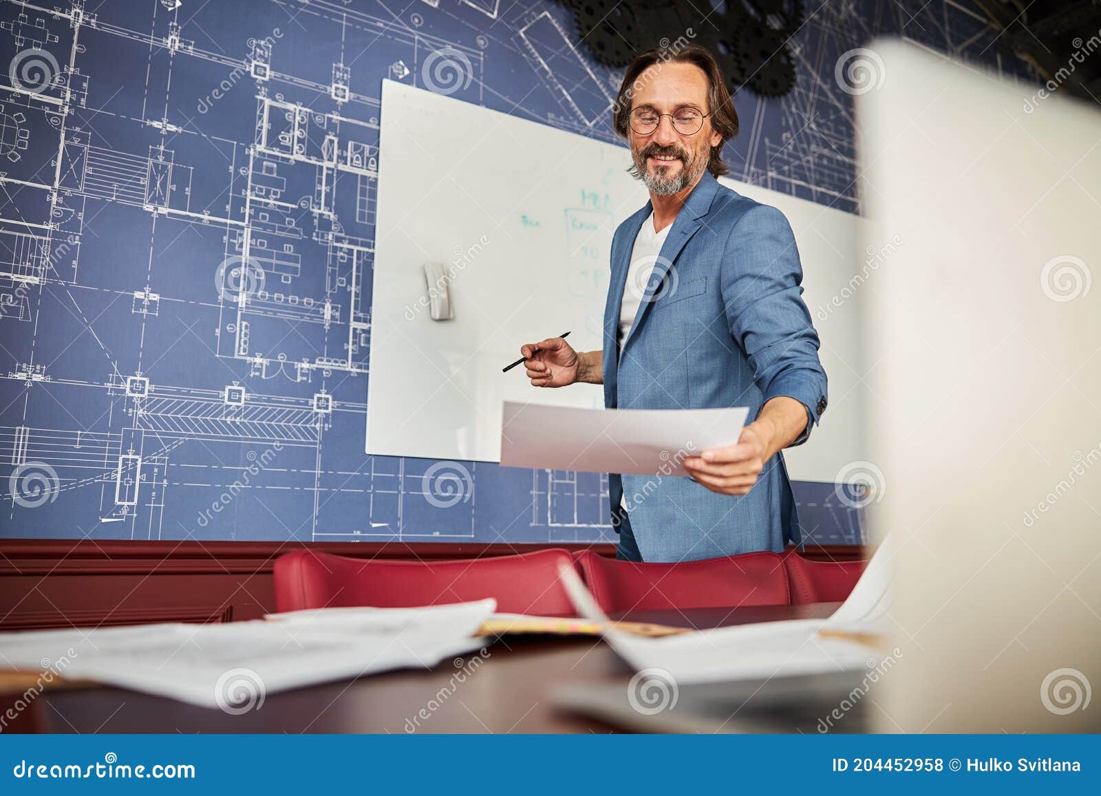 Intelligent Professor Leading a Class and Explaining Stuff Stock Photo ...