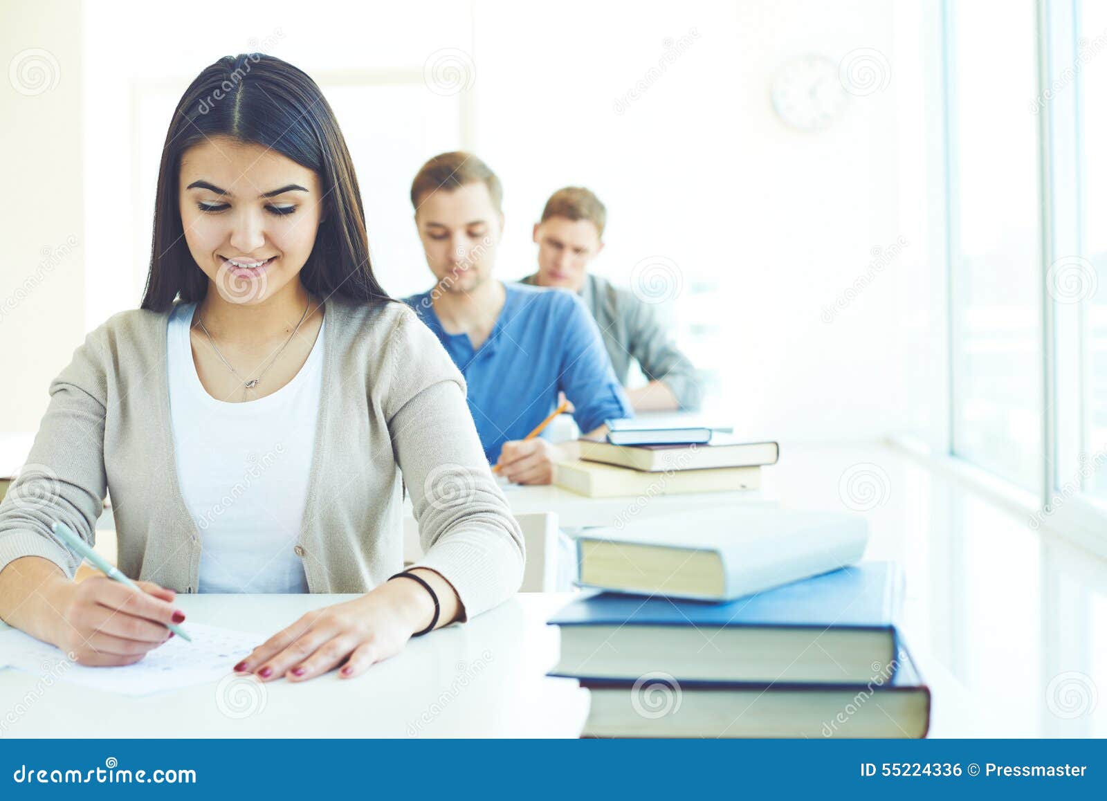 Intelligent student stock photo. Image of academic, examination - 55224336