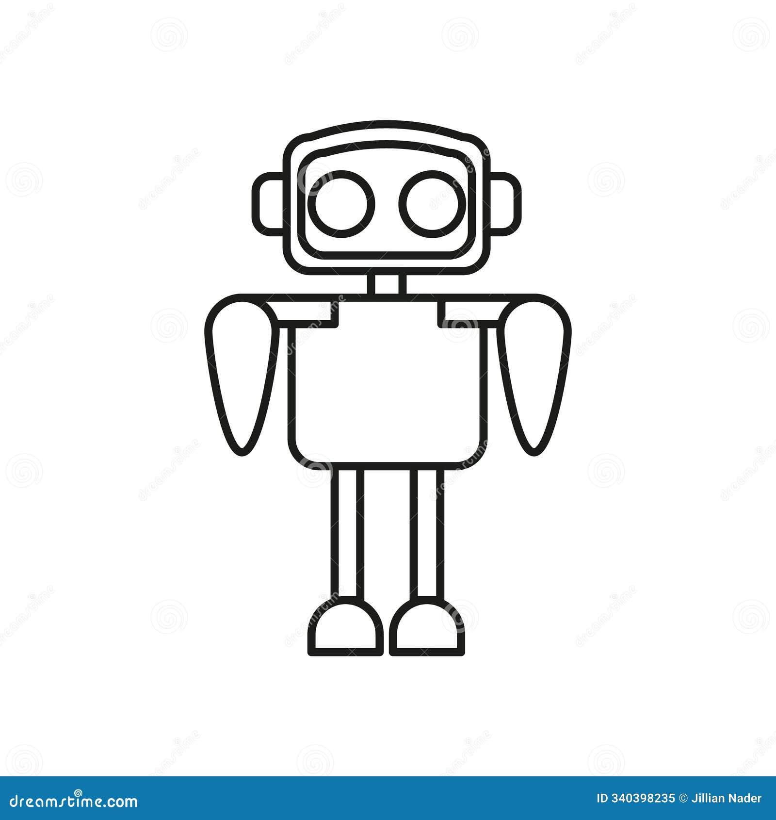 Intelligent Tactical Bot Icon Flat Line Symbol Set Stock Illustration ...
