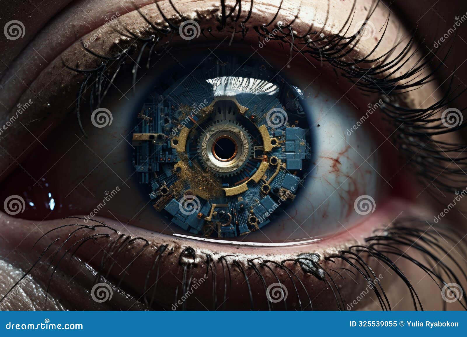 Intelligent Technology Digital Eye. Generate Ai Stock Image - Image of ...