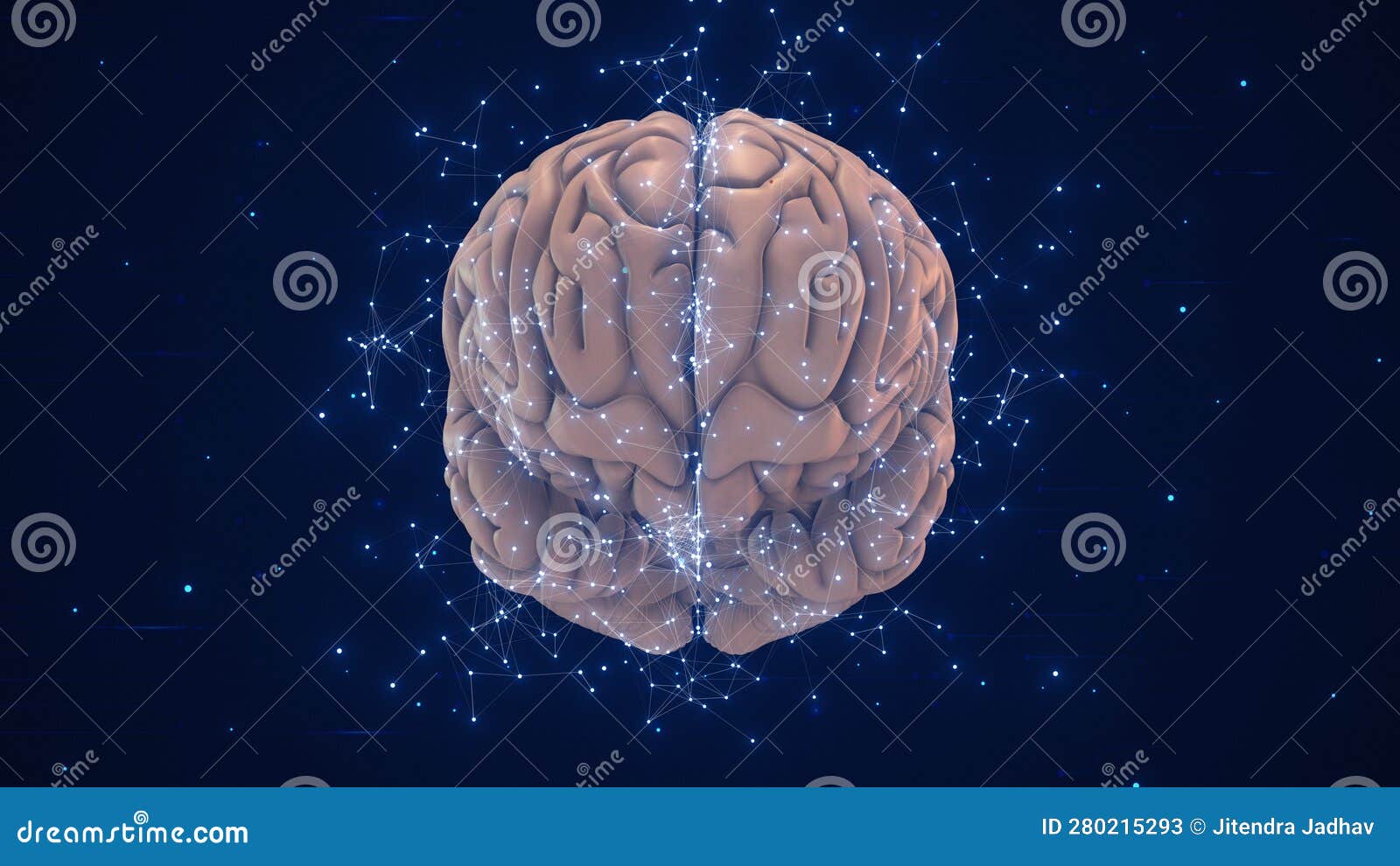 Intelligent Technology and the Human Brain Stock Image - Image of ...