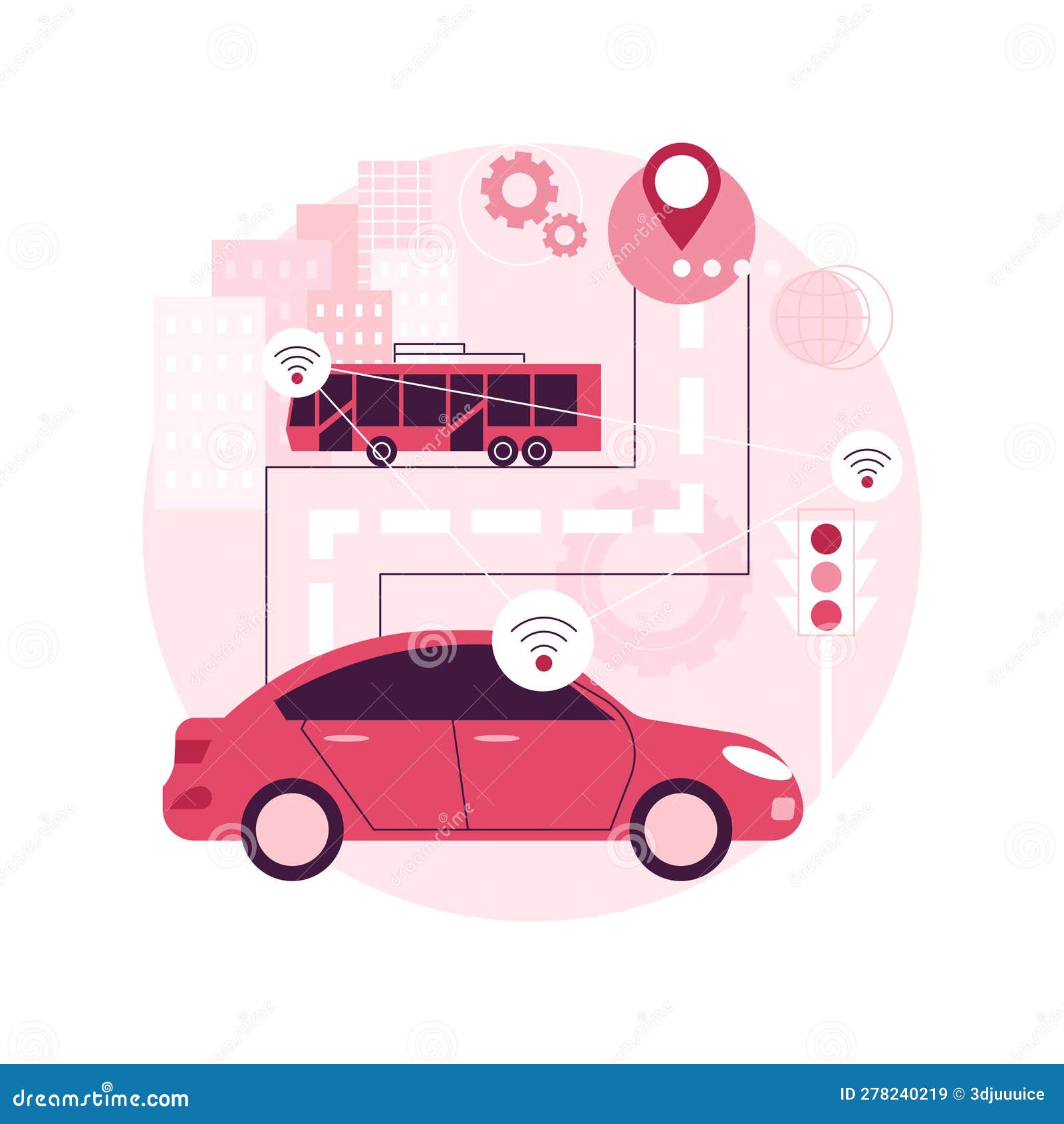 Intelligent Transportation System Abstract Concept Vector Illustration ...