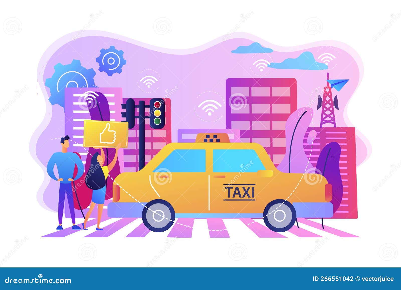 Intelligent Transportation System Concept Vector Illustration Stock ...