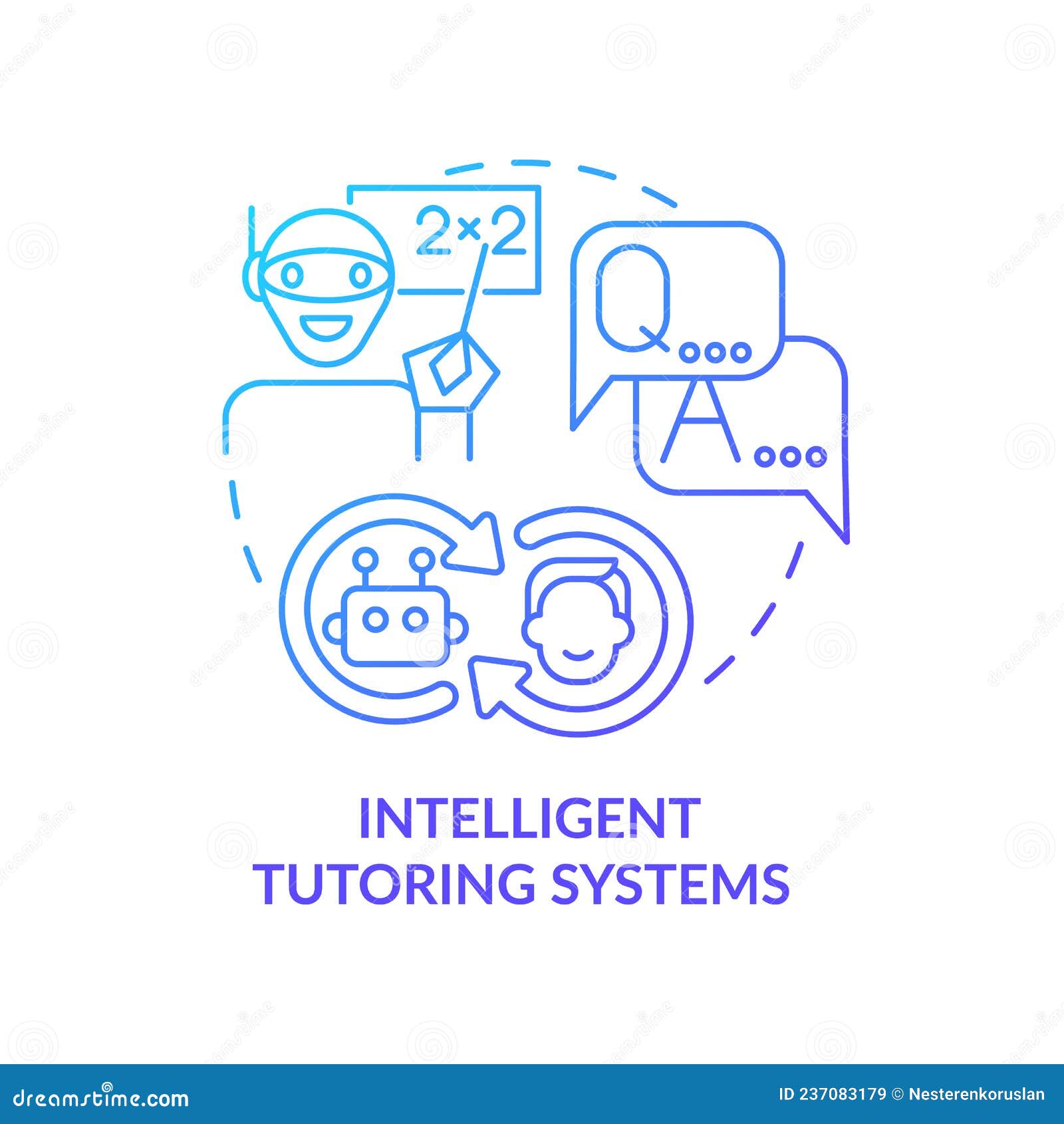 Intelligent Tutoring System Blue Gradient Concept Icon Stock Vector ... Intelligent Tutoring System Blue Gradient Concept Icon Stock Vector ...
