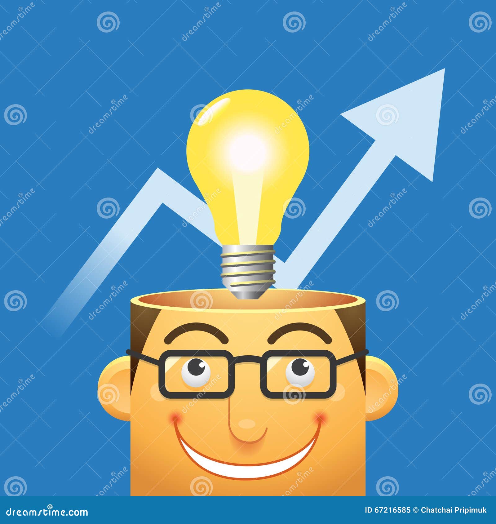 Intelligent, vector stock vector. Illustration of head - 67216585