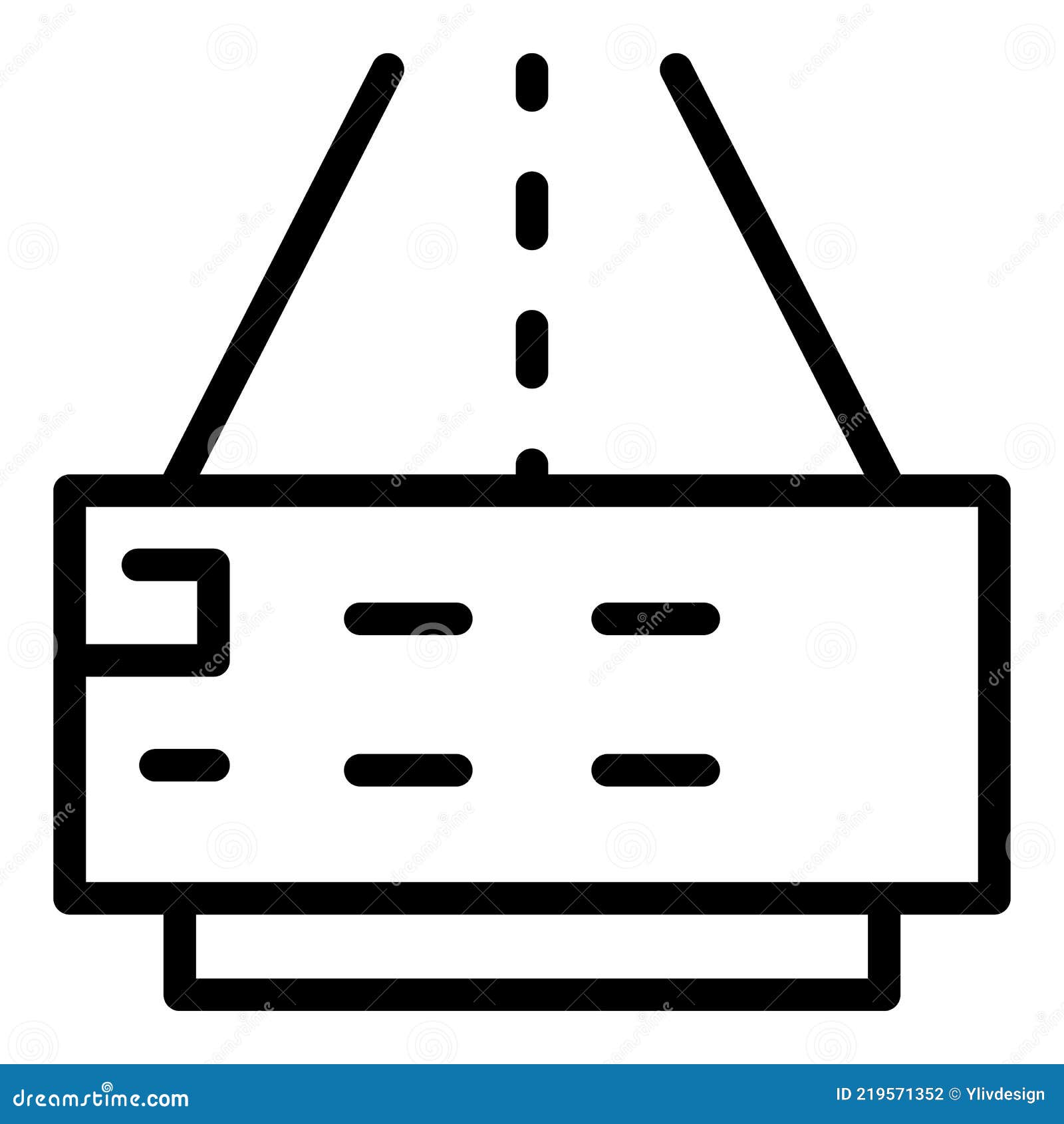 Intelligent Vehicle Cockpit View. Vector Design Stock Image ...