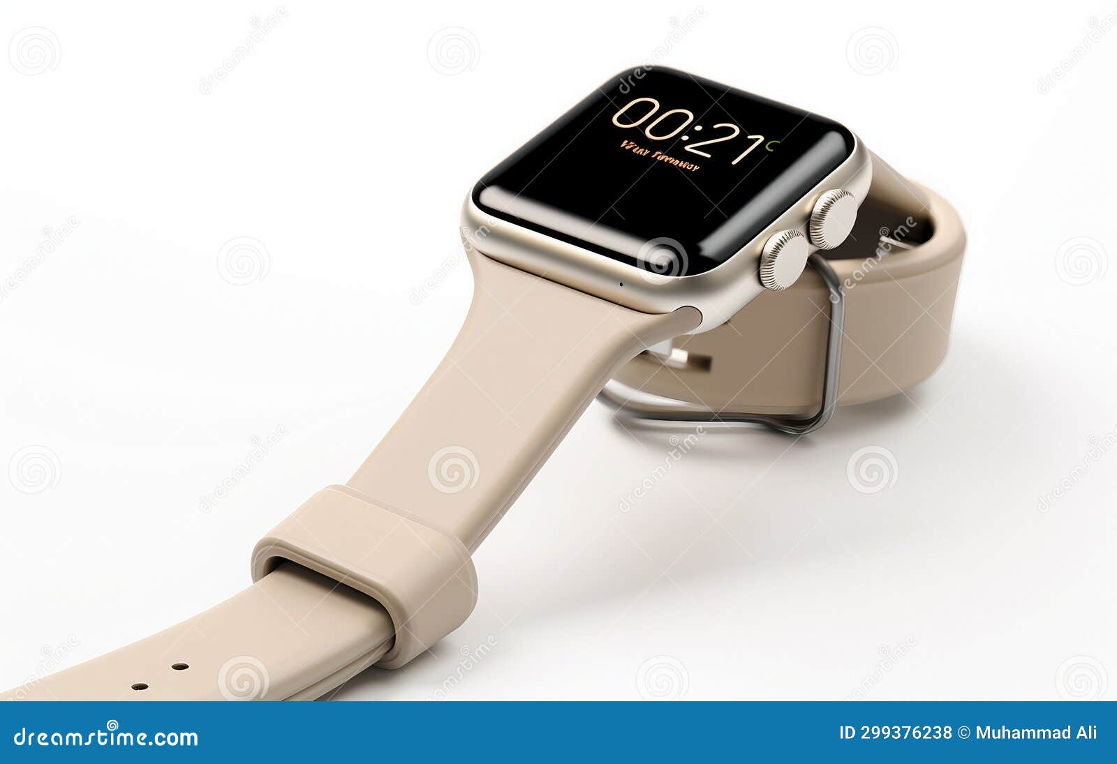 Intelligent Wearable Charging on White Background Stock Photo - Image ...