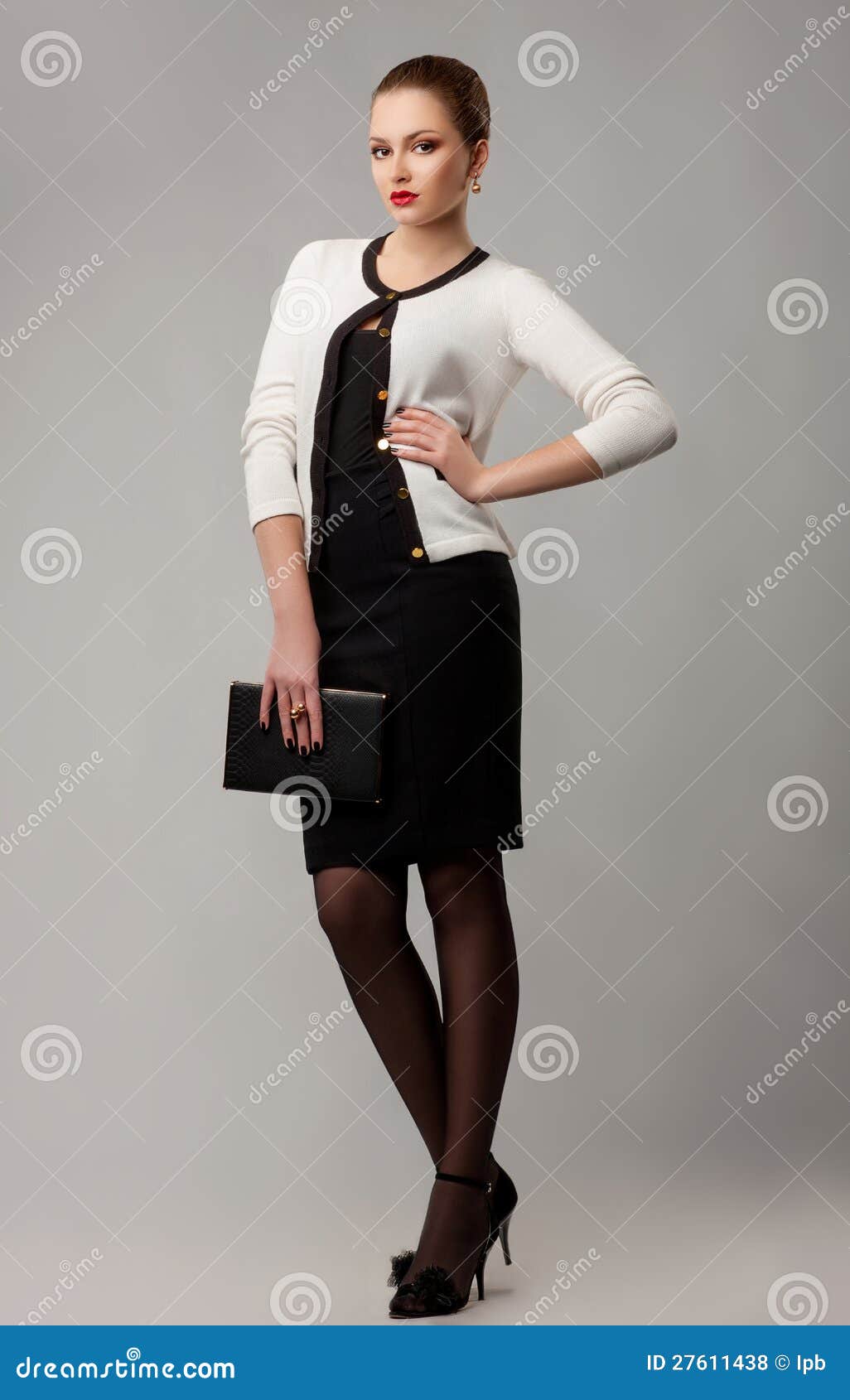 Intelligent Young Group People Standing At Office Studio Behind Glass ...