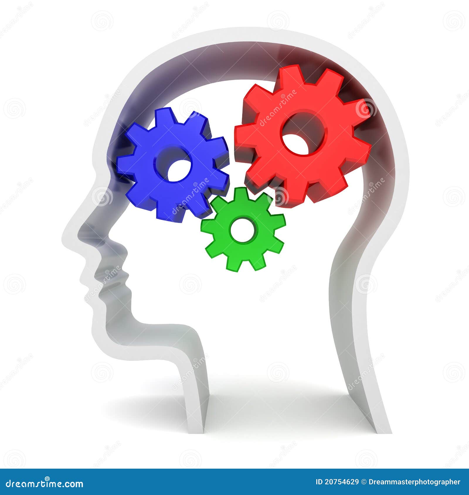 Intelligenz Und Gehirnfunktion Stock Abbildung - Illustration von kopf ...