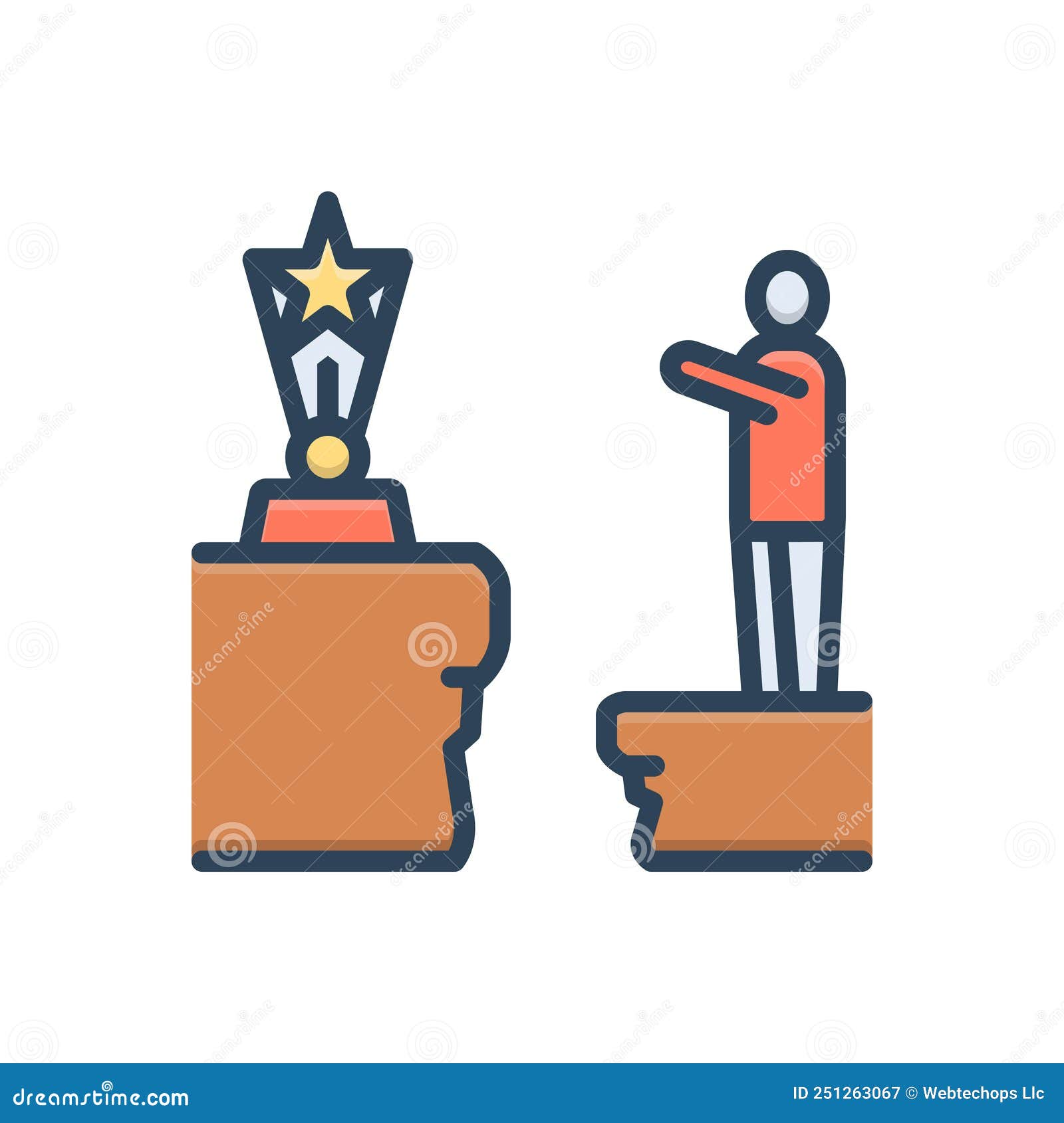 Color Illustration Icon for Intend, Aim and Plan Stock Illustration ...