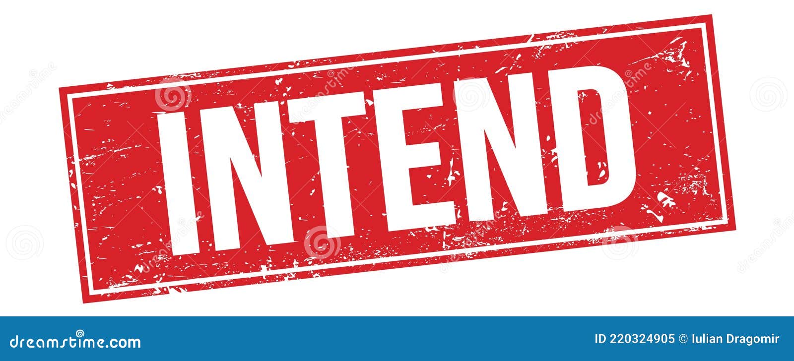 INTEND Text on Red Grungy Rectangle Stamp Stock Illustration ...