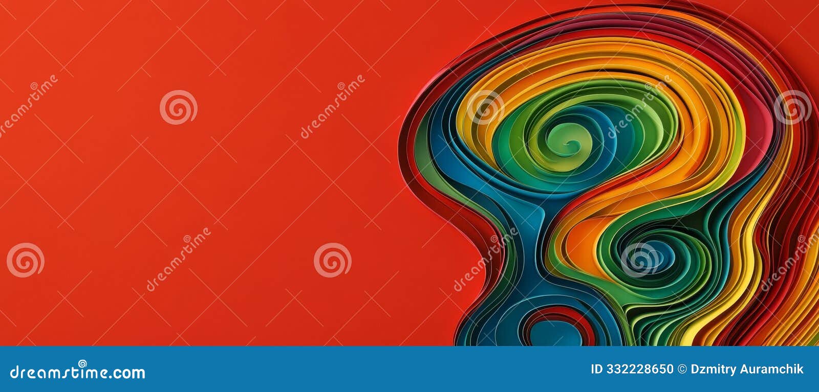 Intense Abstract Illustration with Vibrant Colors and Flowing Forms ...