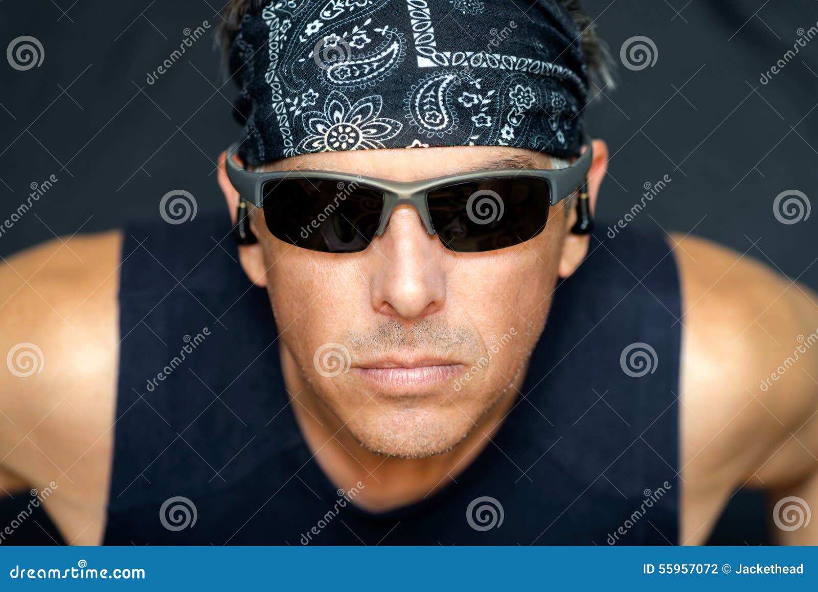 Intense Athletic Man Looks To Camera Stock Photo - Image of expression ...
