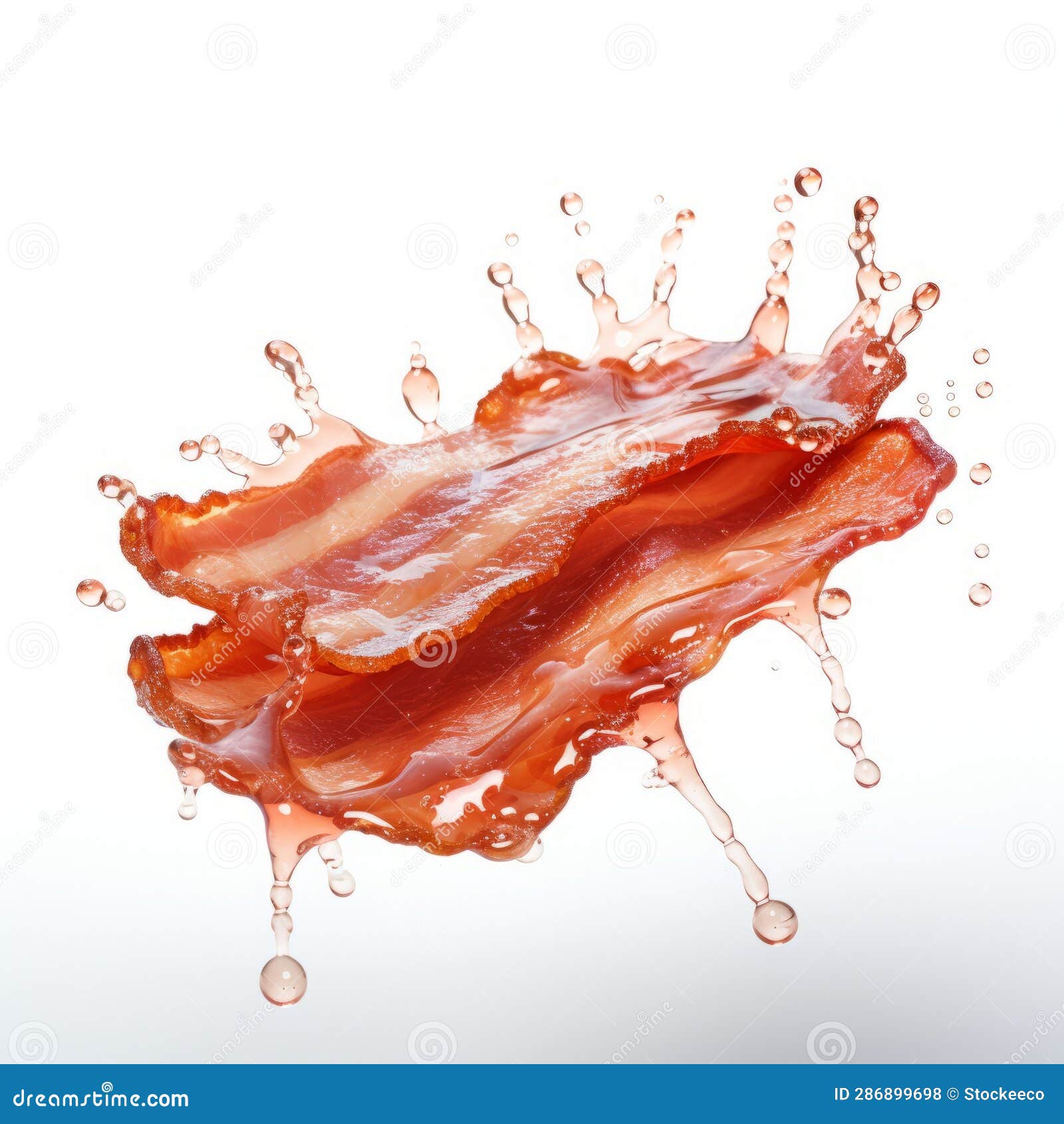 Intense Bacon Art: Layered Mesh with Water Splash Stock Illustration ...