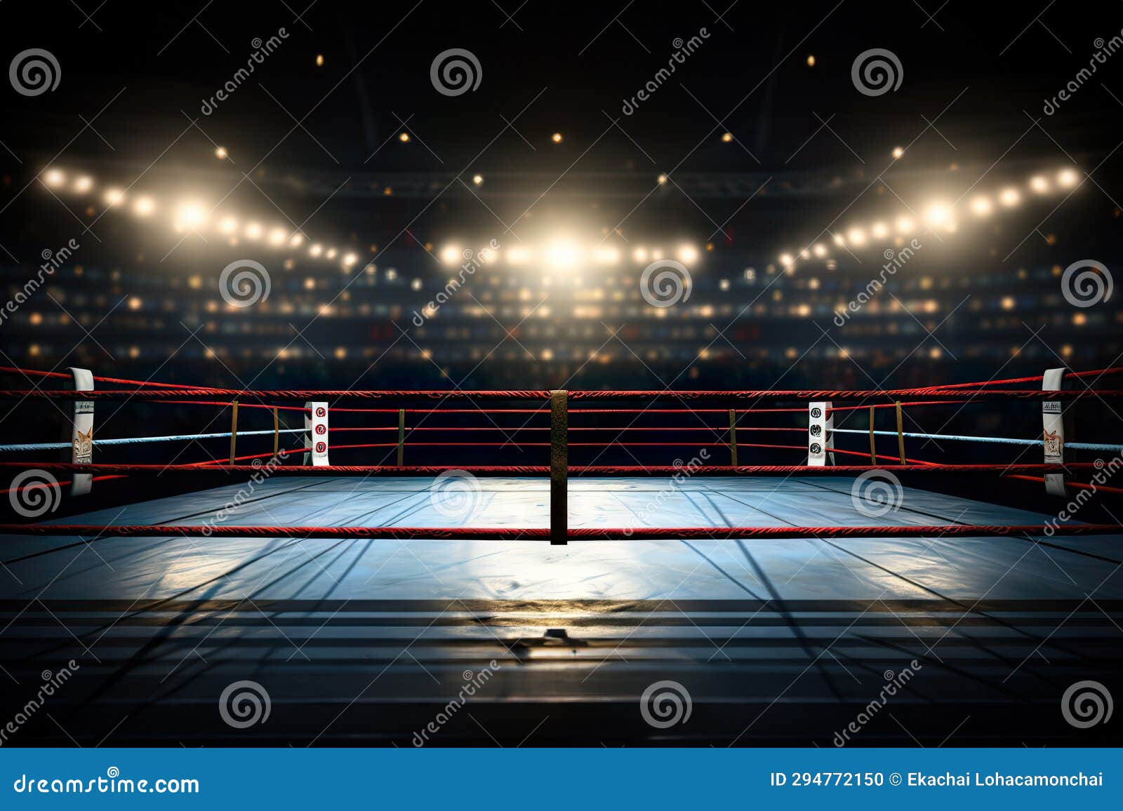 The Intense Boxing Ring in Arena Showcasing the Spirit of Combat ...