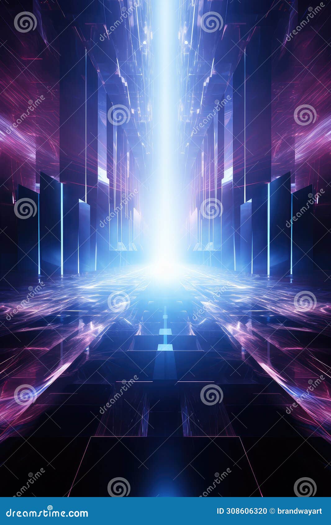 Intense Bright Light in Dark Room Stock Illustration - Illustration of ...