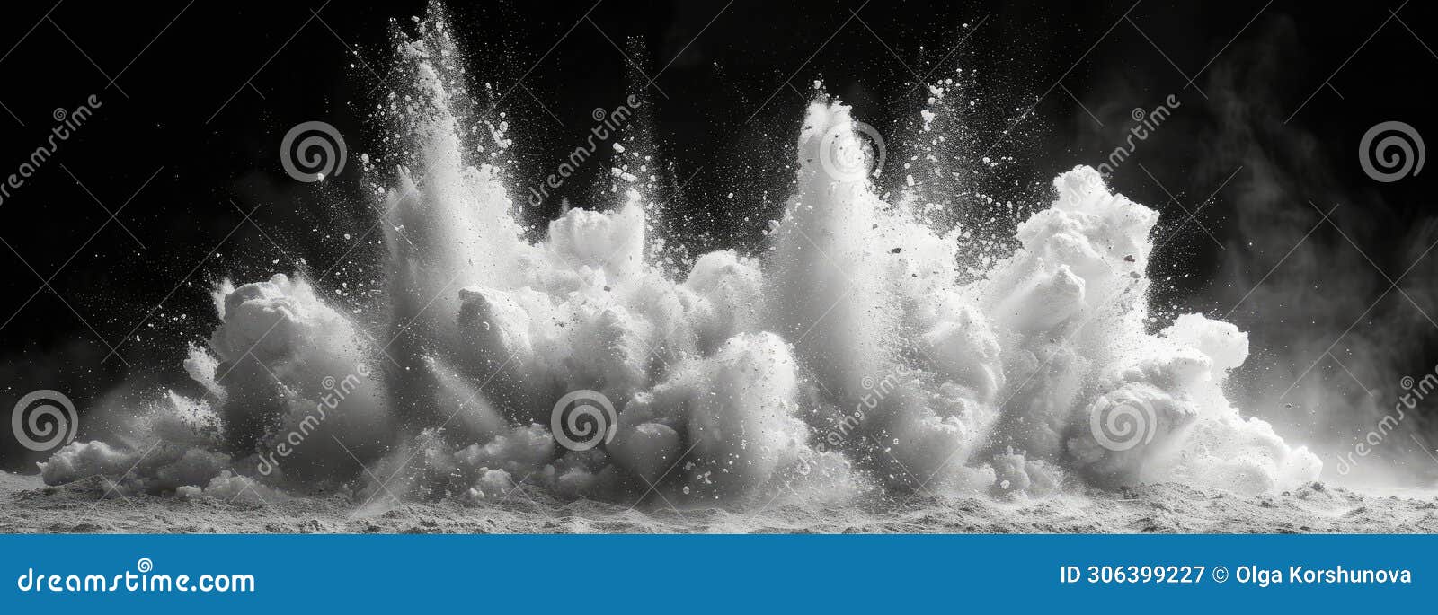 Monochromatic Powder Explosion Captured in Dynamic Motion. Stock Image ...
