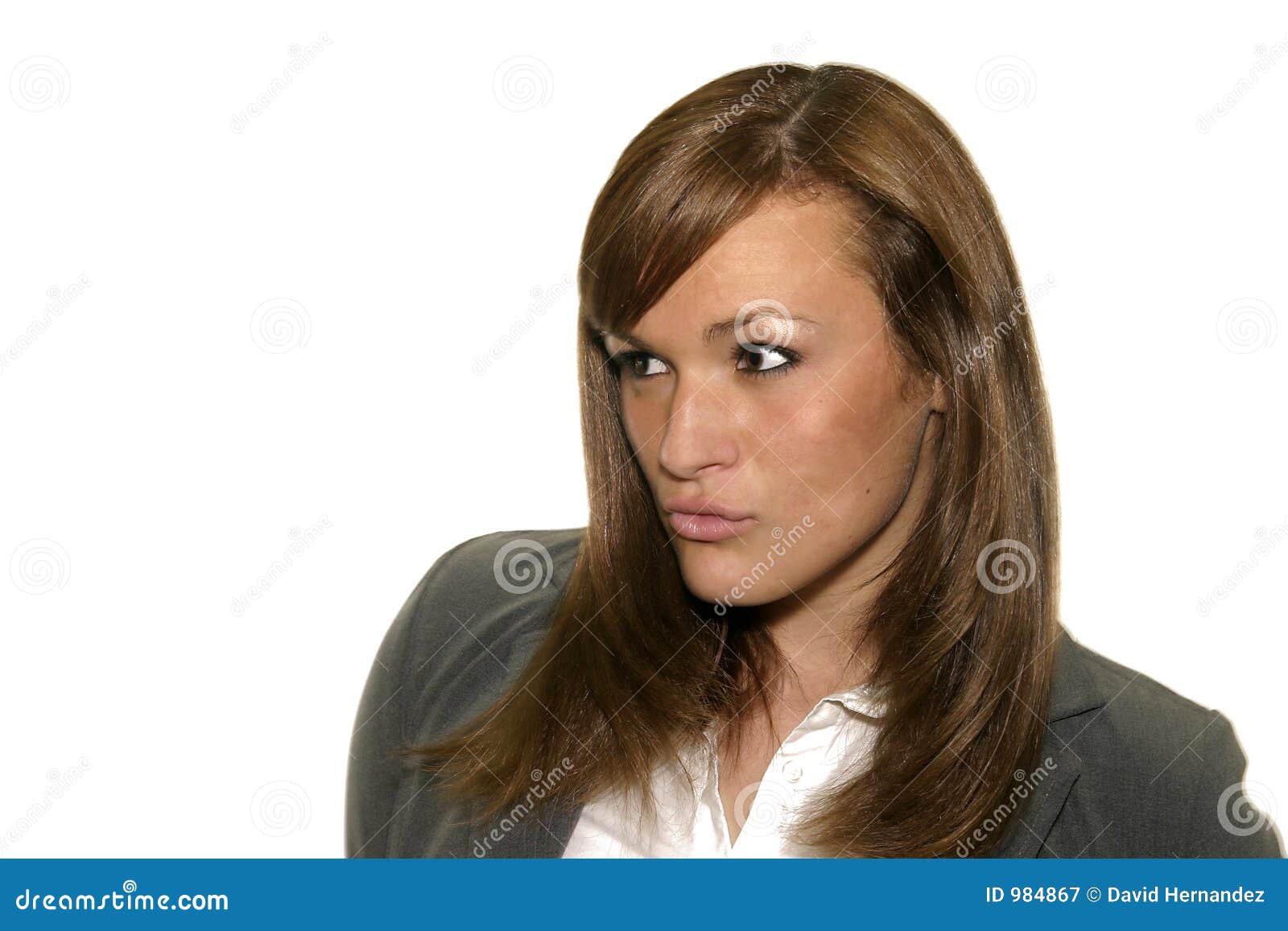 Intense Businesswoman stock image. Image of female, consideration - 984867