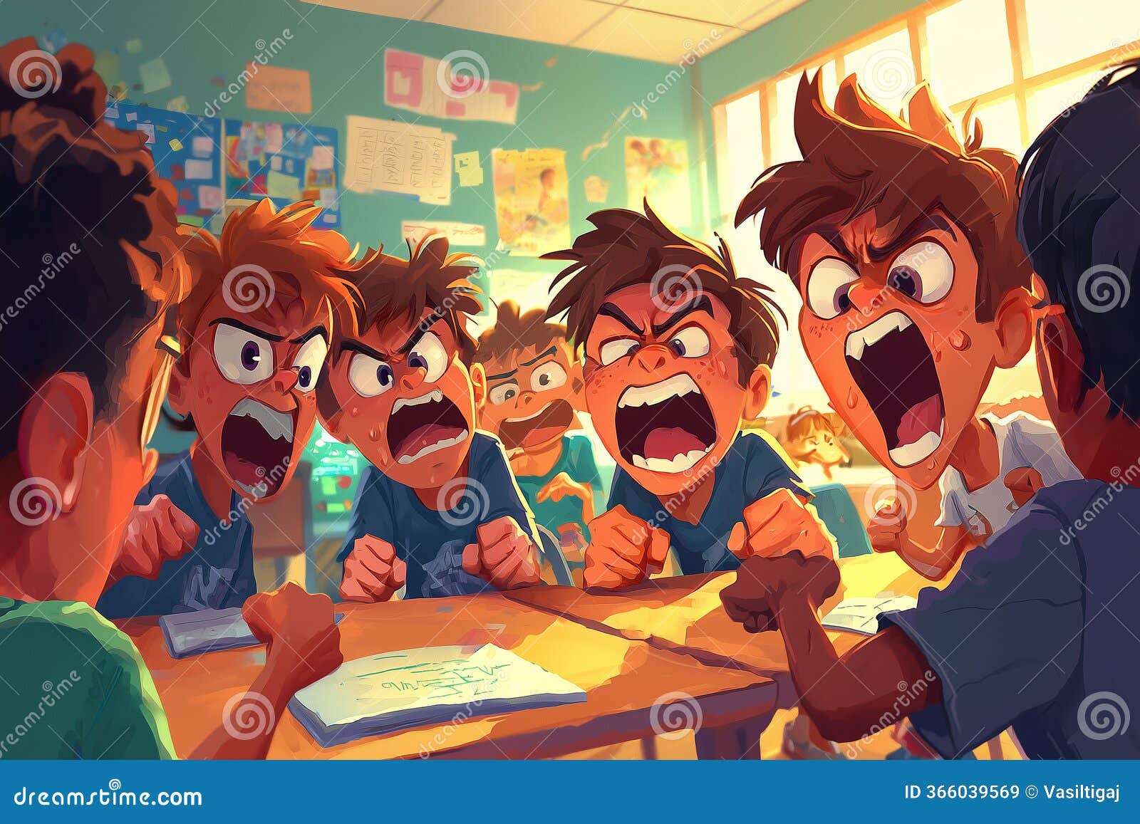 Dynamic Classroom Setup Concept Icon Cartoon Vector | CartoonDealer.com ...