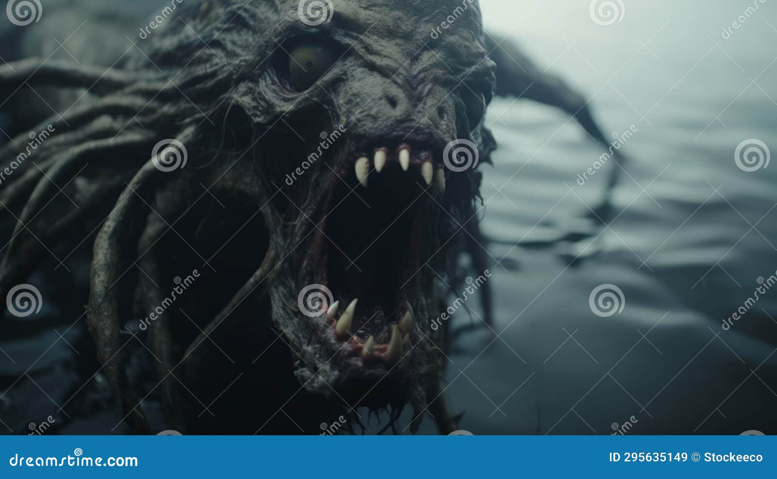 Intense Close-ups of a Dark and Intricate Monster Swimming in Unreal ...