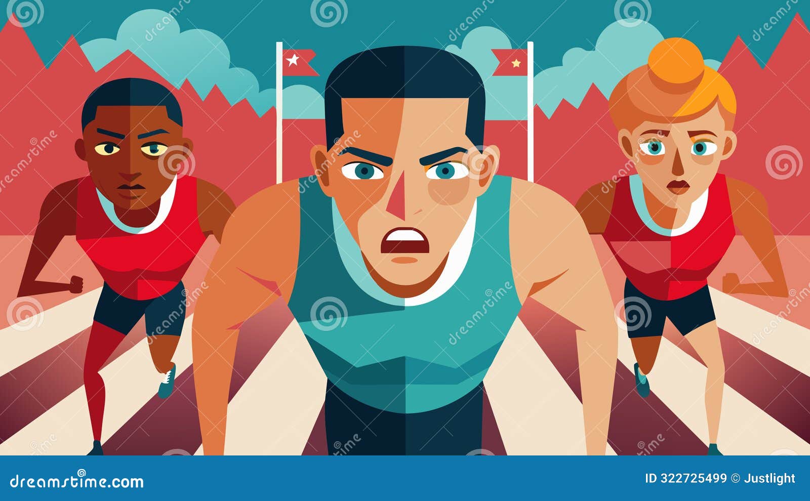 The Intense Concentration on the Faces of the Athletes As they Navigate ...