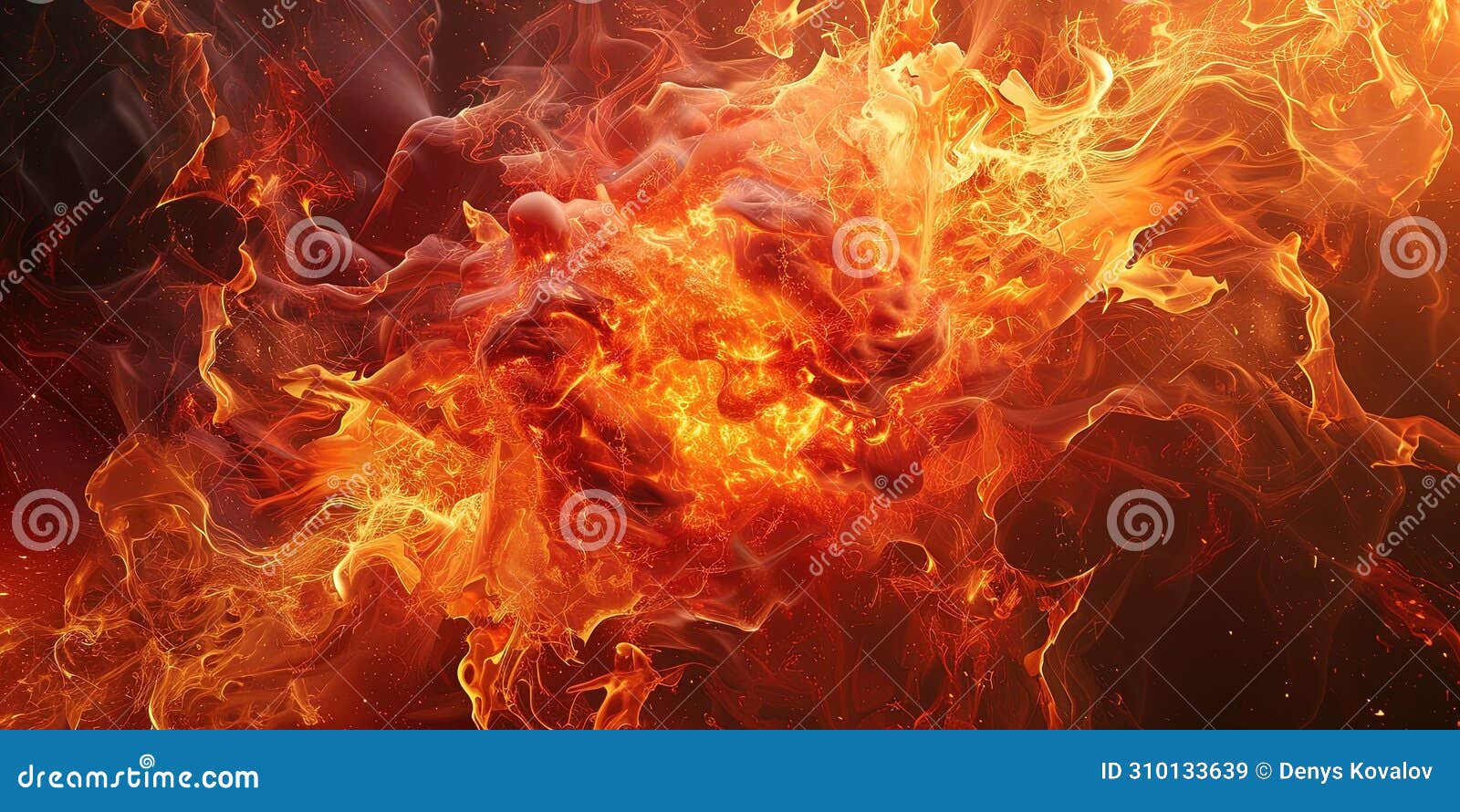 Intense and Dynamic Abstract Texture with Fiery, Aggressive Elements ...