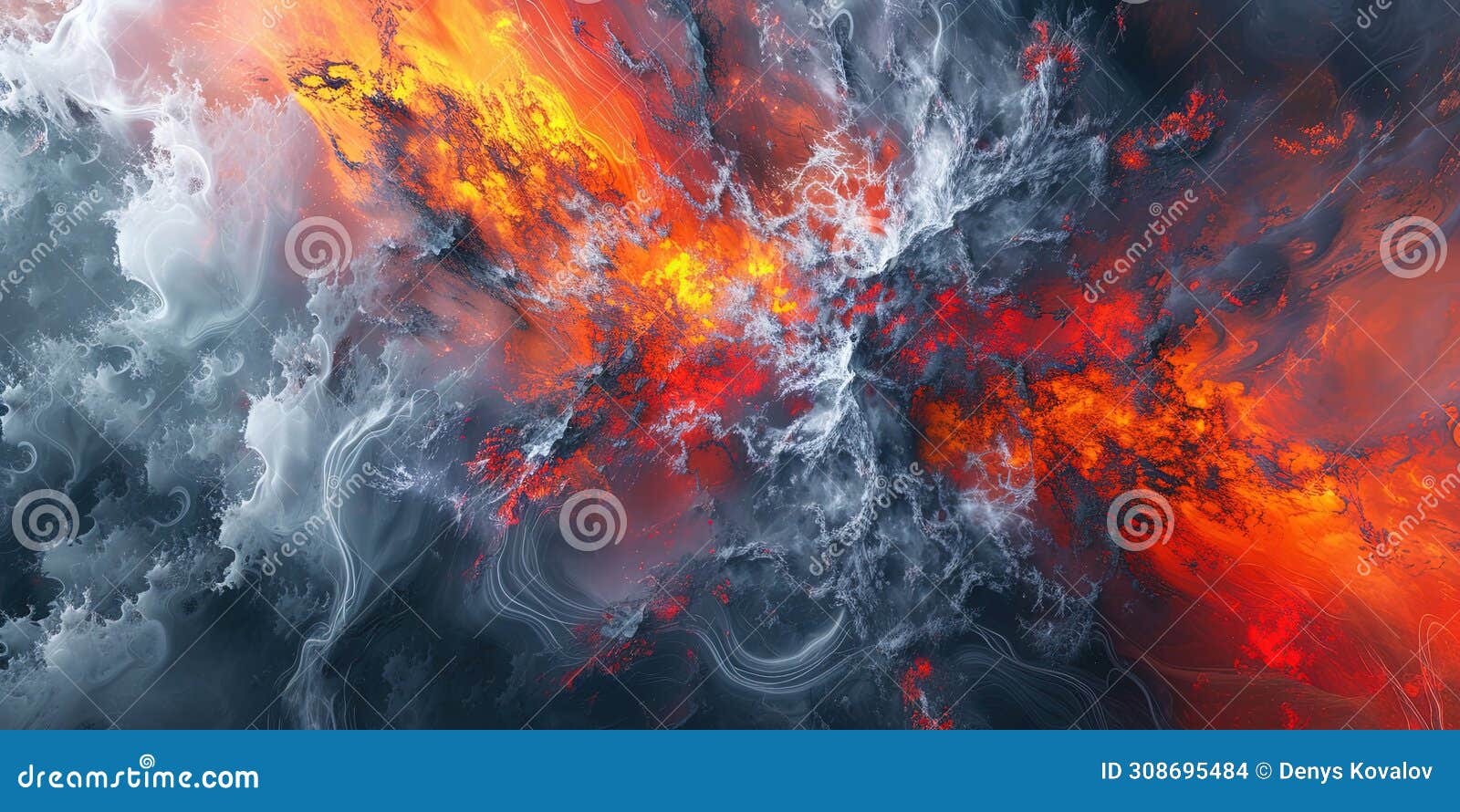 Intense and Dynamic Abstract Texture with Fiery, Aggressive Elements ...