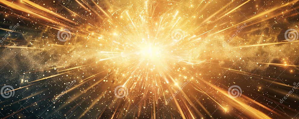 An Intense Energetic Background with a Central Explosion of Light with ...