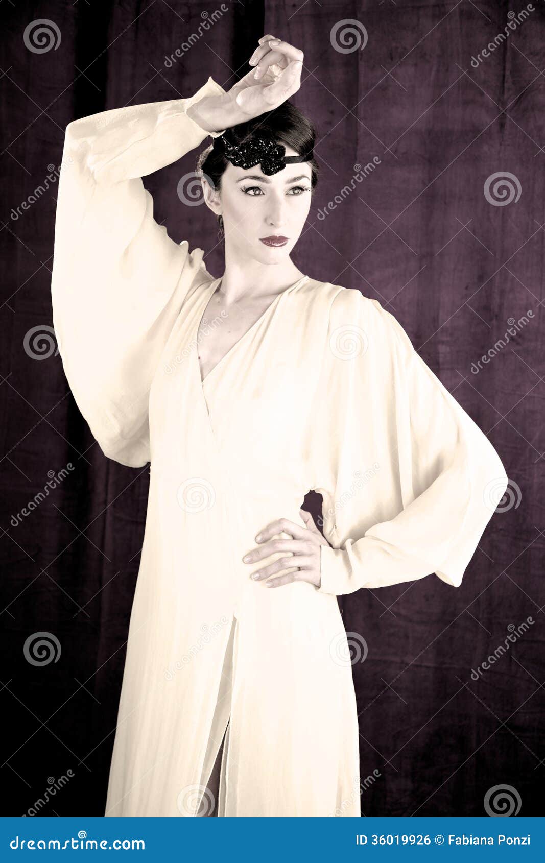Intense Female Model Posing in Studio Stock Photo - Image of caucasian ...