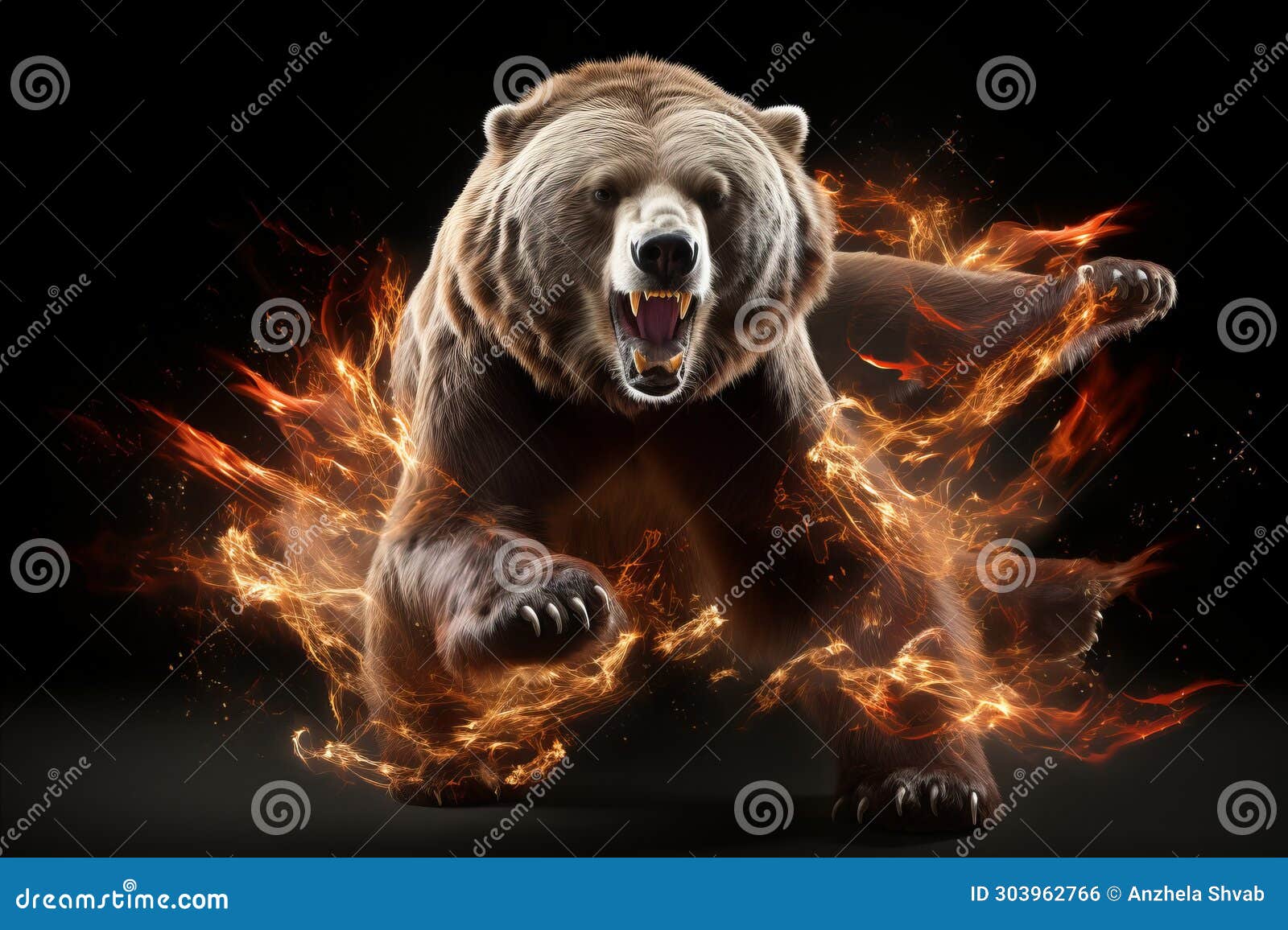 Ferocious Bear Athlete Vector Illustration | CartoonDealer.com #76450676
