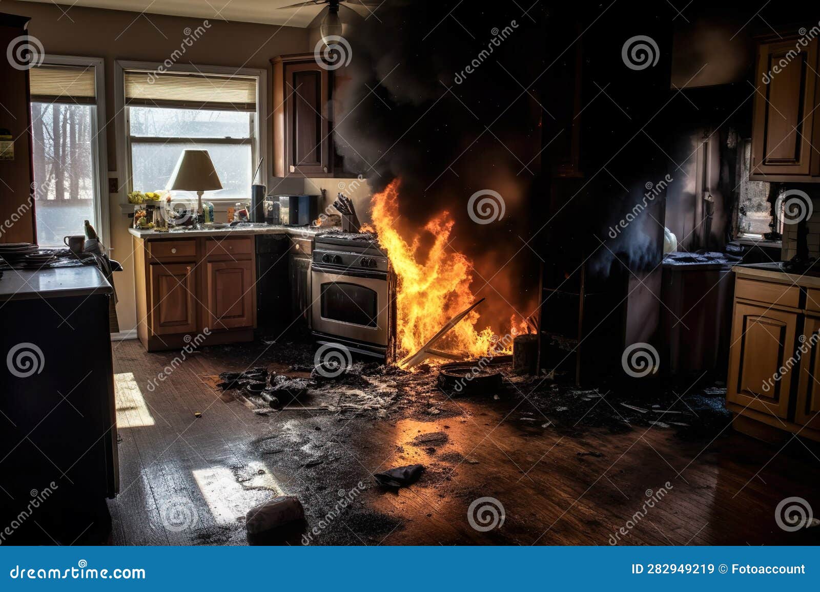 Intense Fire Outbreak in the Kitchen of an Apartment Endangering Lives ...