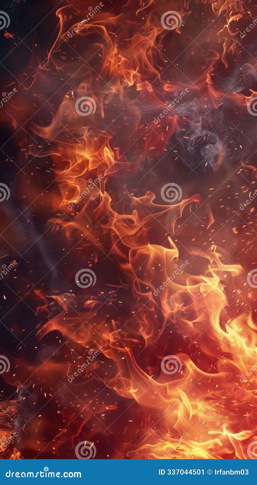 Intense Flames. Fiery Backgrounds Concept Stock Illustration ...