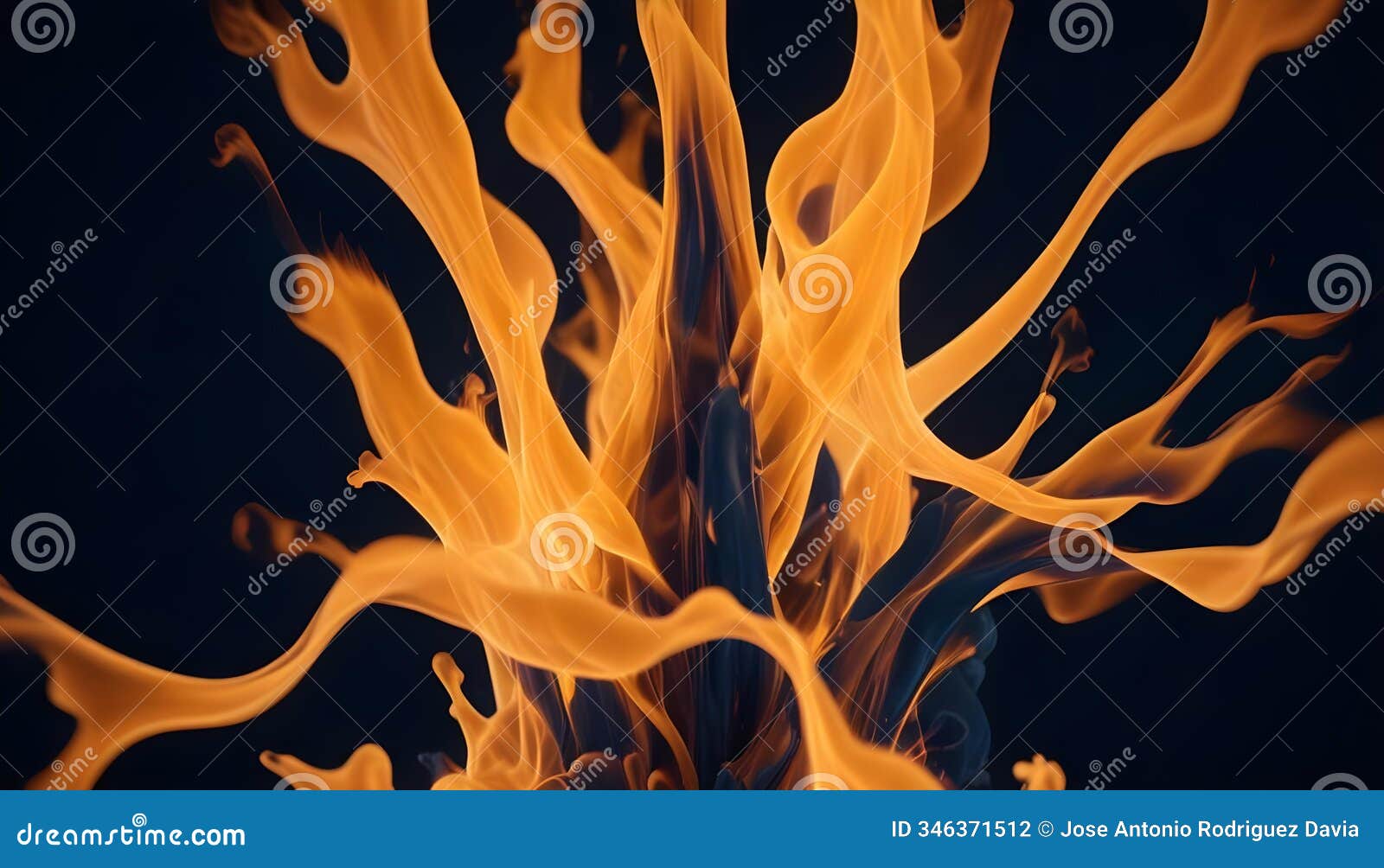 Intense Flames From A Massive Forest Fire, Generative Ai. Flames Light ...