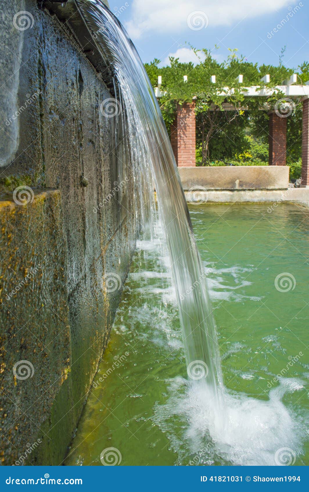 Intense flow of water stock image. Image of brick, water - 41821031