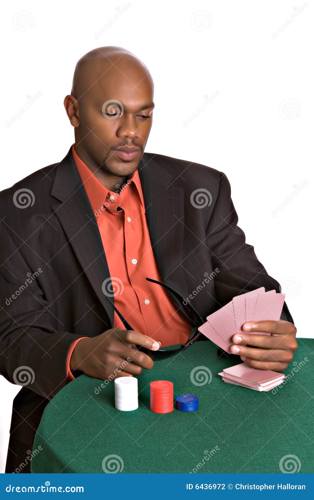 Intense gambler stock photo. Image of gambler, casino - 6436972