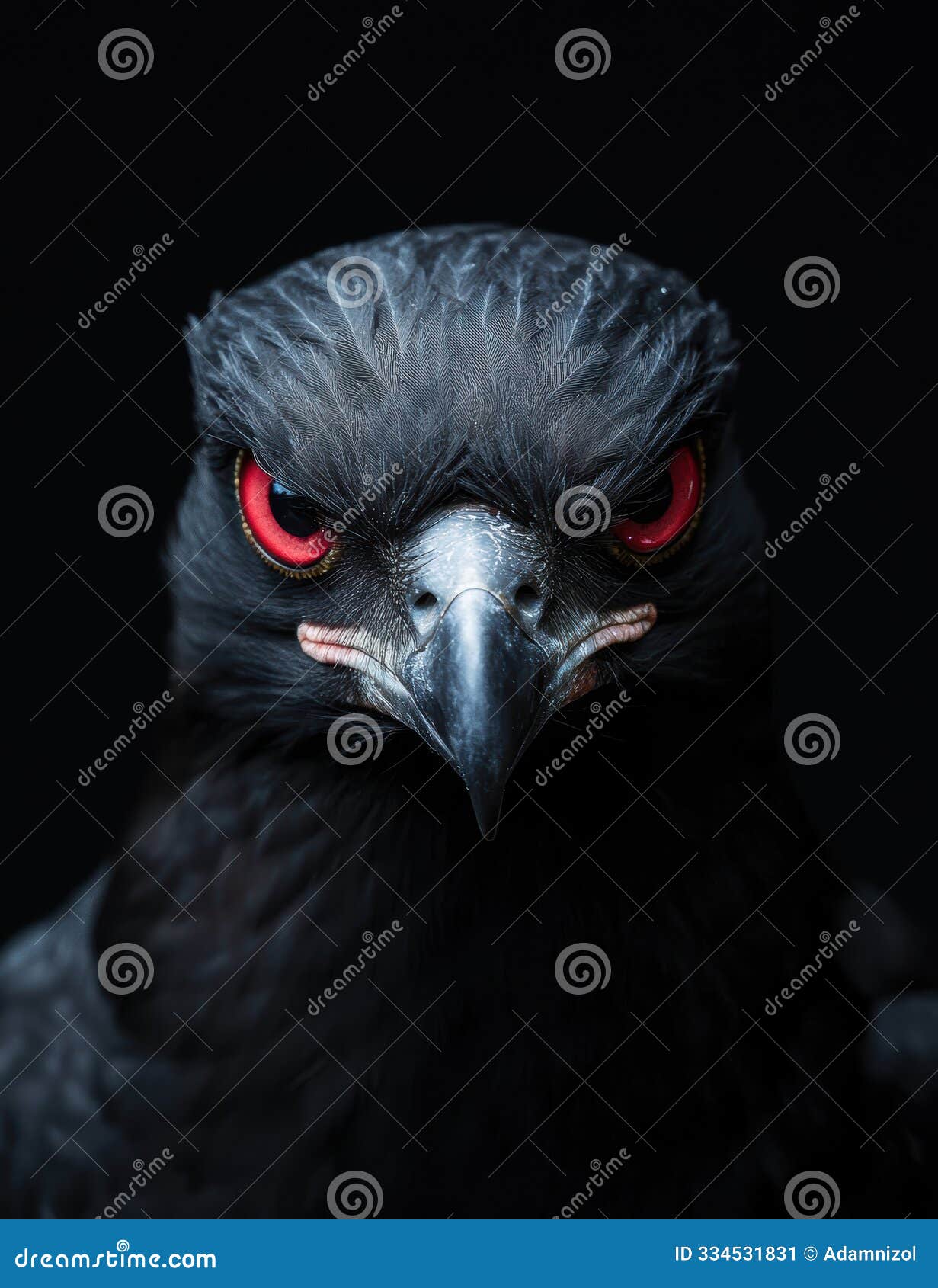 Ferocious Raptor Hand Drawn Illustration In Black And White Stock Image ...