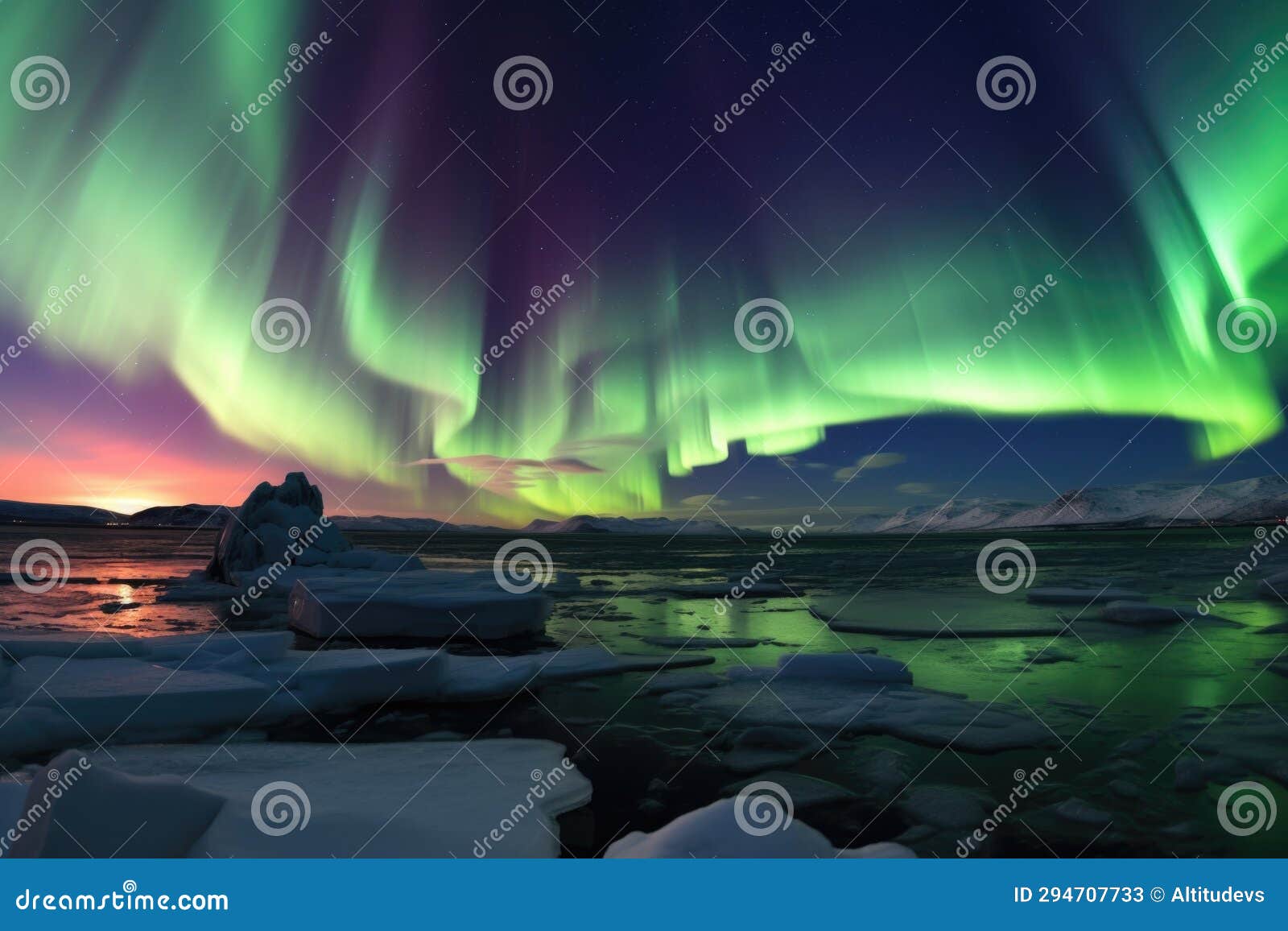 Intense Geomagnetic Storm Over the Polar Regions Stock Image - Image of ...