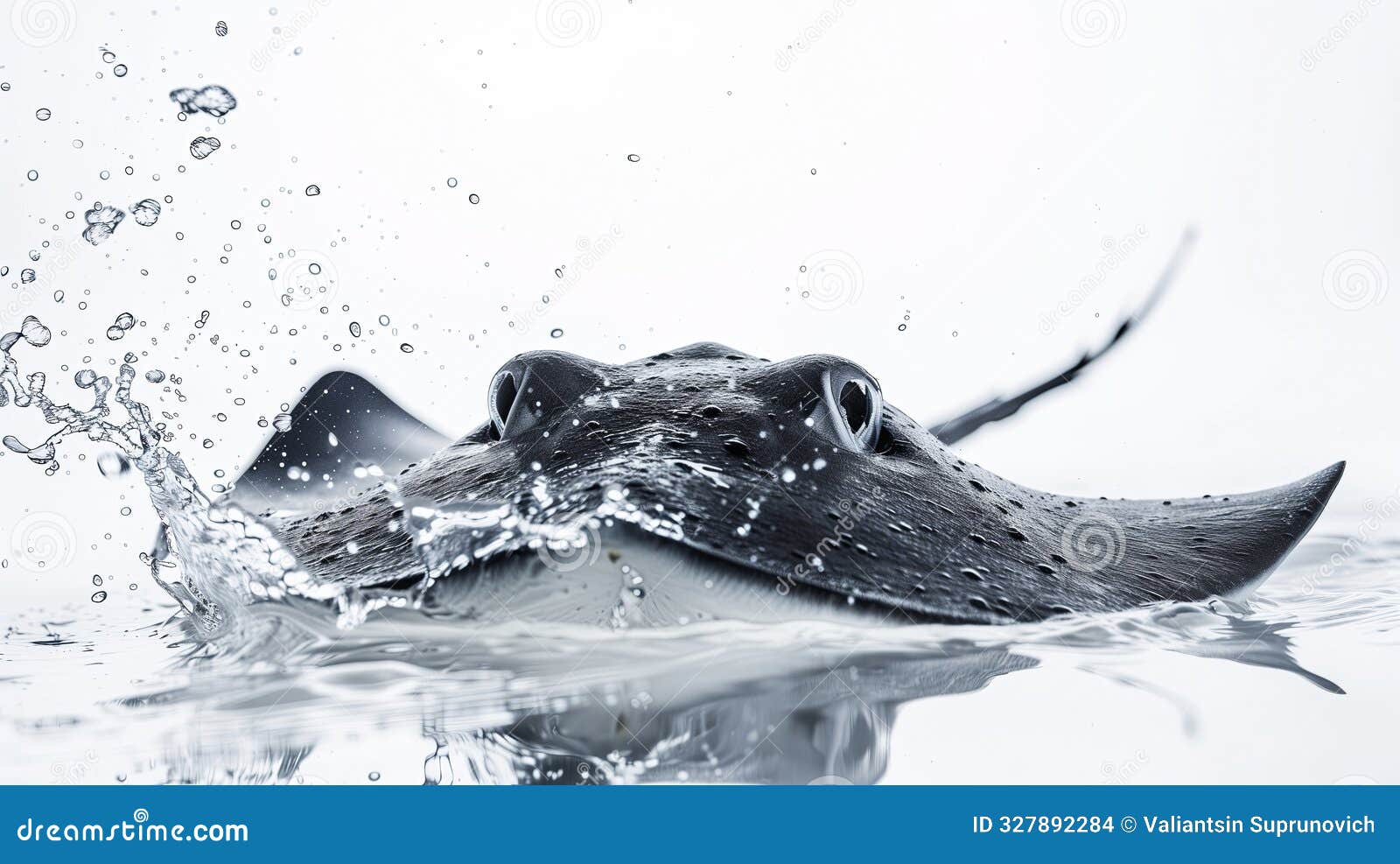 An Intense Graph of a Stingray Attacking, Tail Barbed and Eyes Focused ...