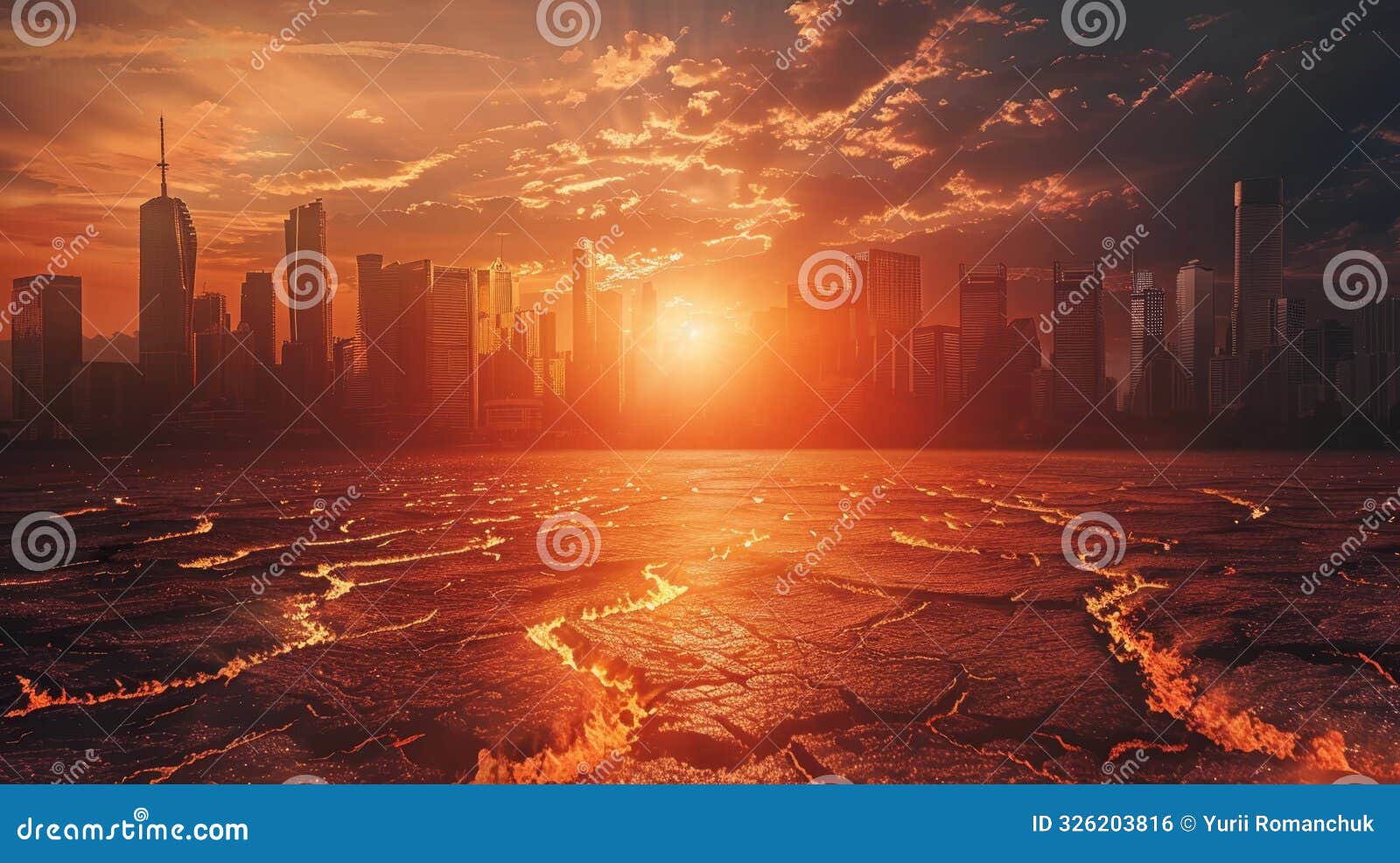 Intense Heat Visualized Realistic Photo Illustrating the Concept of ...