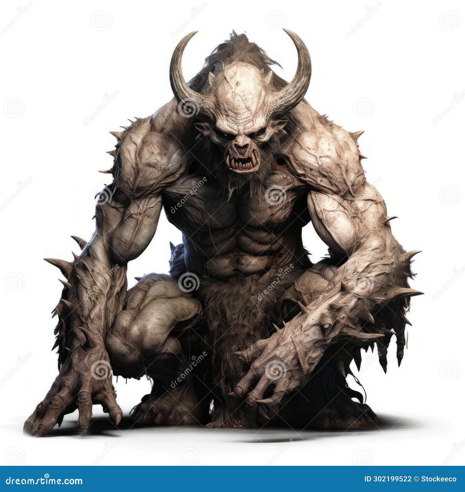 Intense Lighting and Shadow: Belphegor, a Bronze Monster with Horns ...