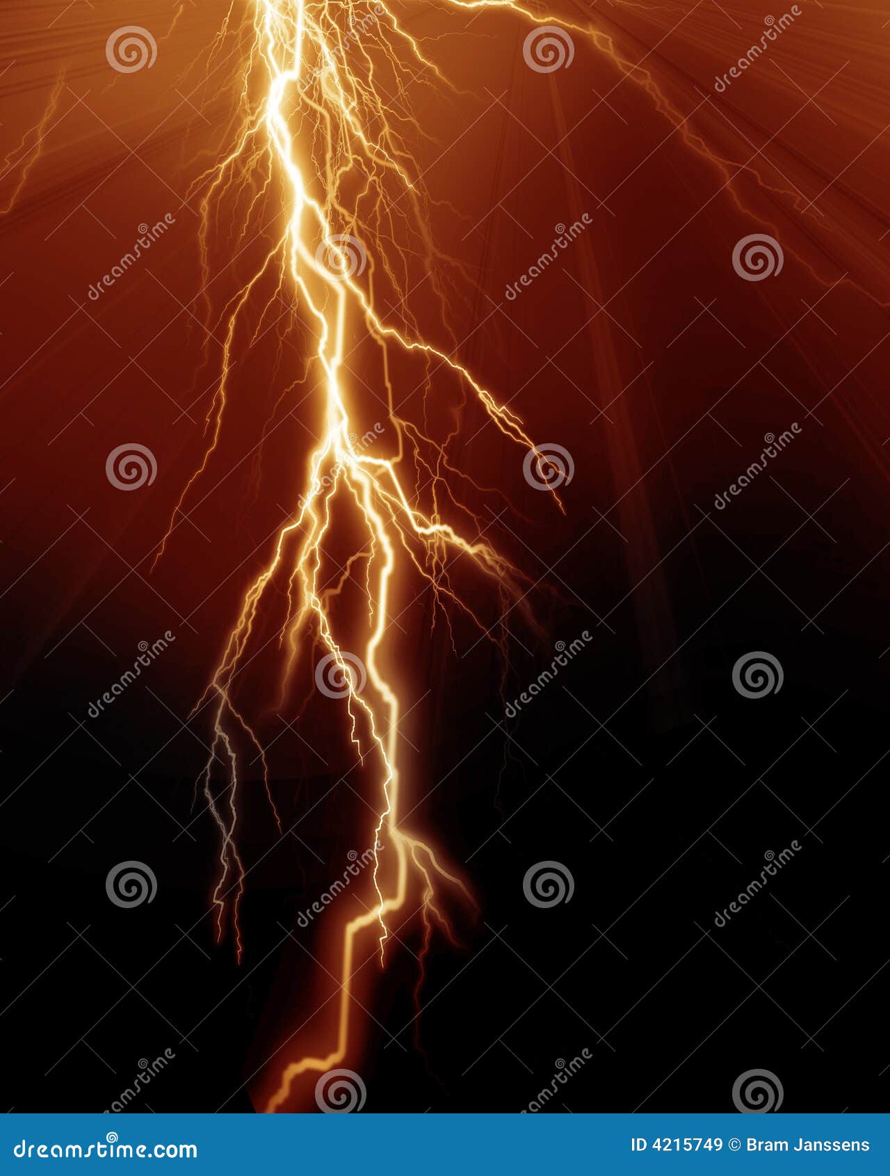 Intense lightning stock illustration. Illustration of electricity - 4215749