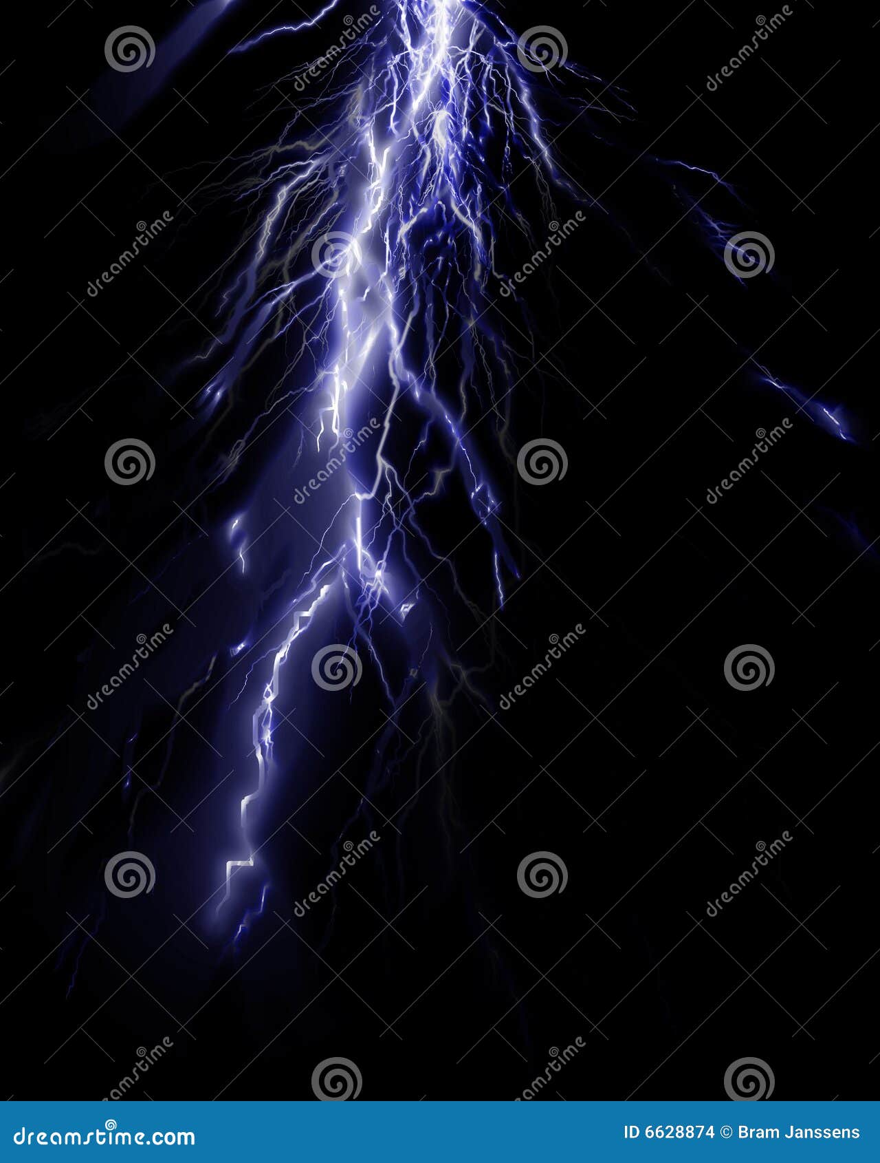 Intense lightning storm stock illustration. Illustration of energy ...