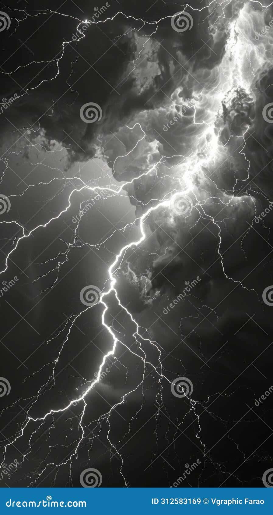 Intense Lightning Storm with Multiple Strikes Stock Image - Image of ...