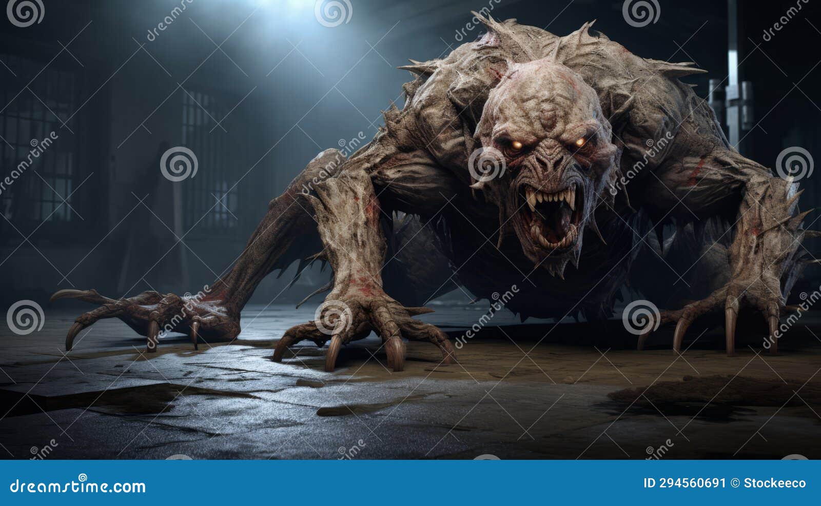 Intense Monster Encounter: Unreal Engine Rendered Monster in Death ...