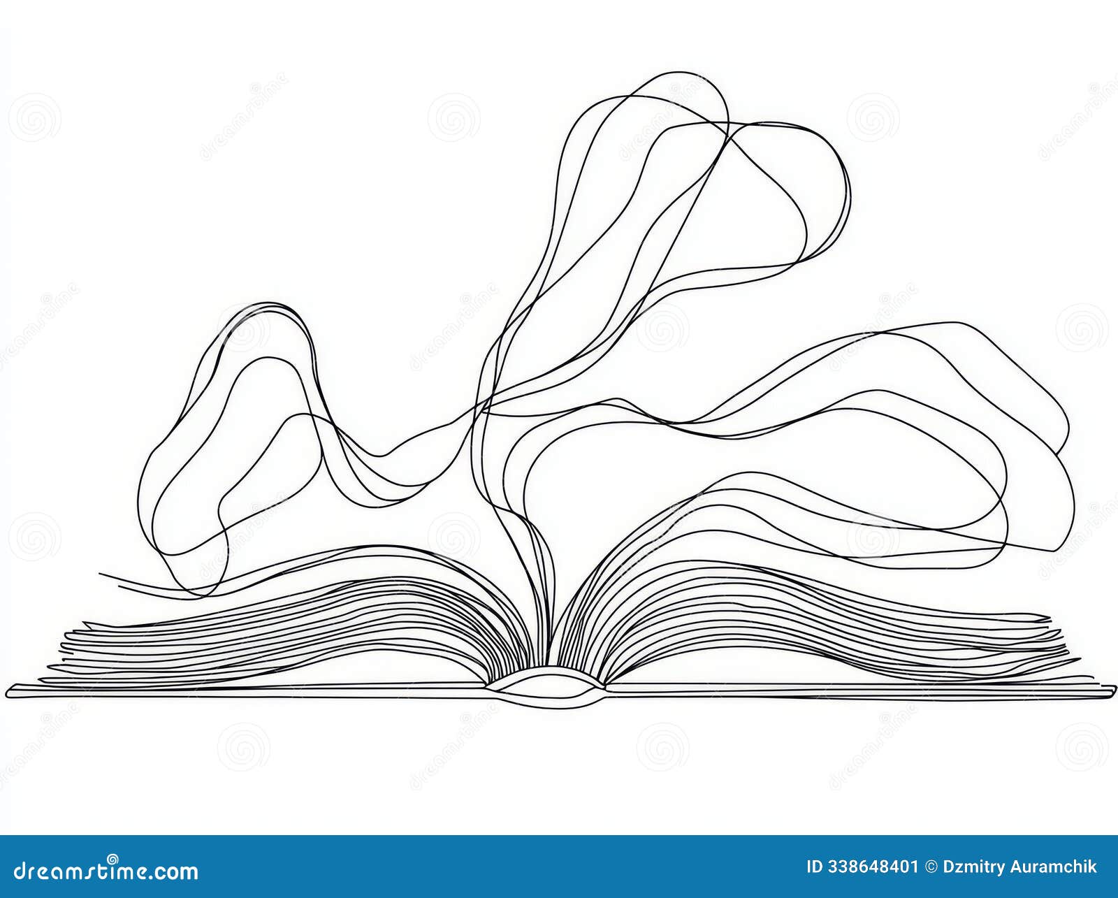 Intense One-line Drawing. Modern Illustration Stock Image - Image of ...