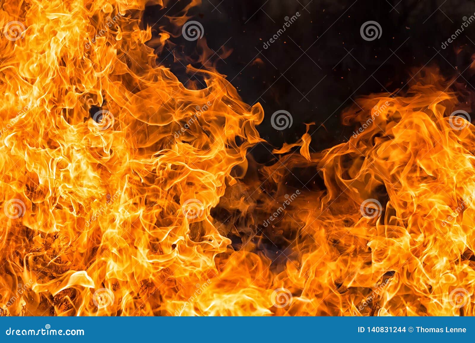 Intense Orange Fire Flames Texture Stock Photo - Image of flammable ...
