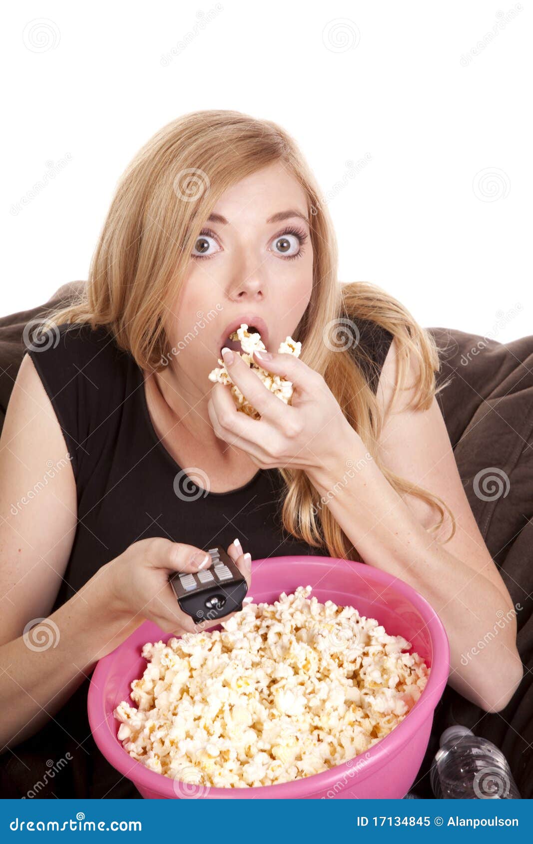 Intense popcorn stock image. Image of jeans, healthy - 17134845