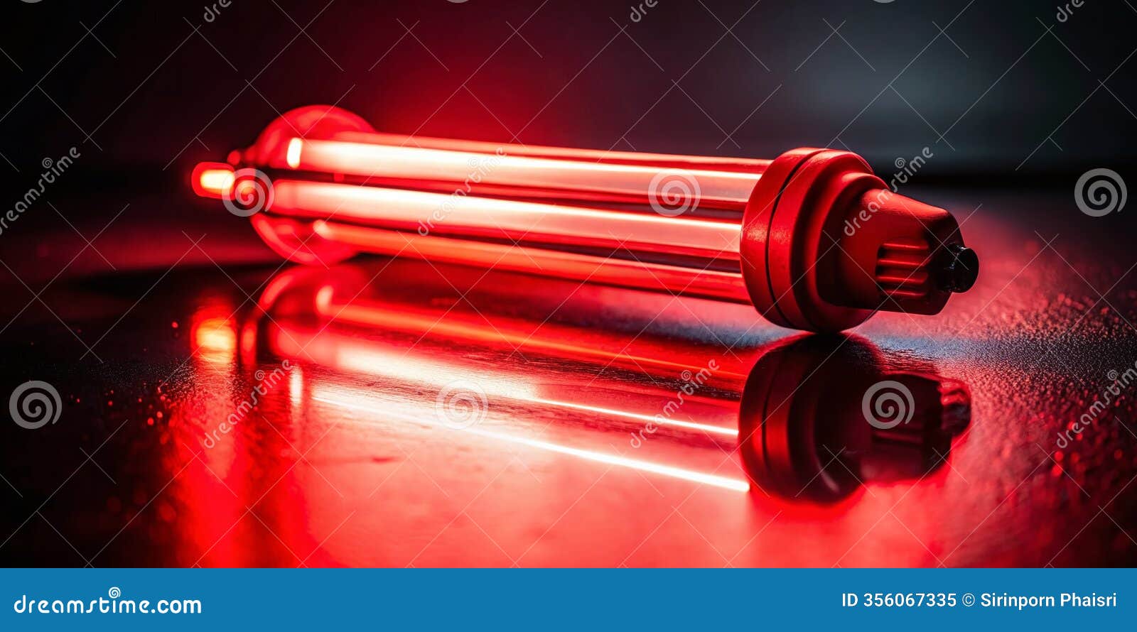 Intense Red Neon Glow Illuminates Abstract Dark Background a Striking ...
