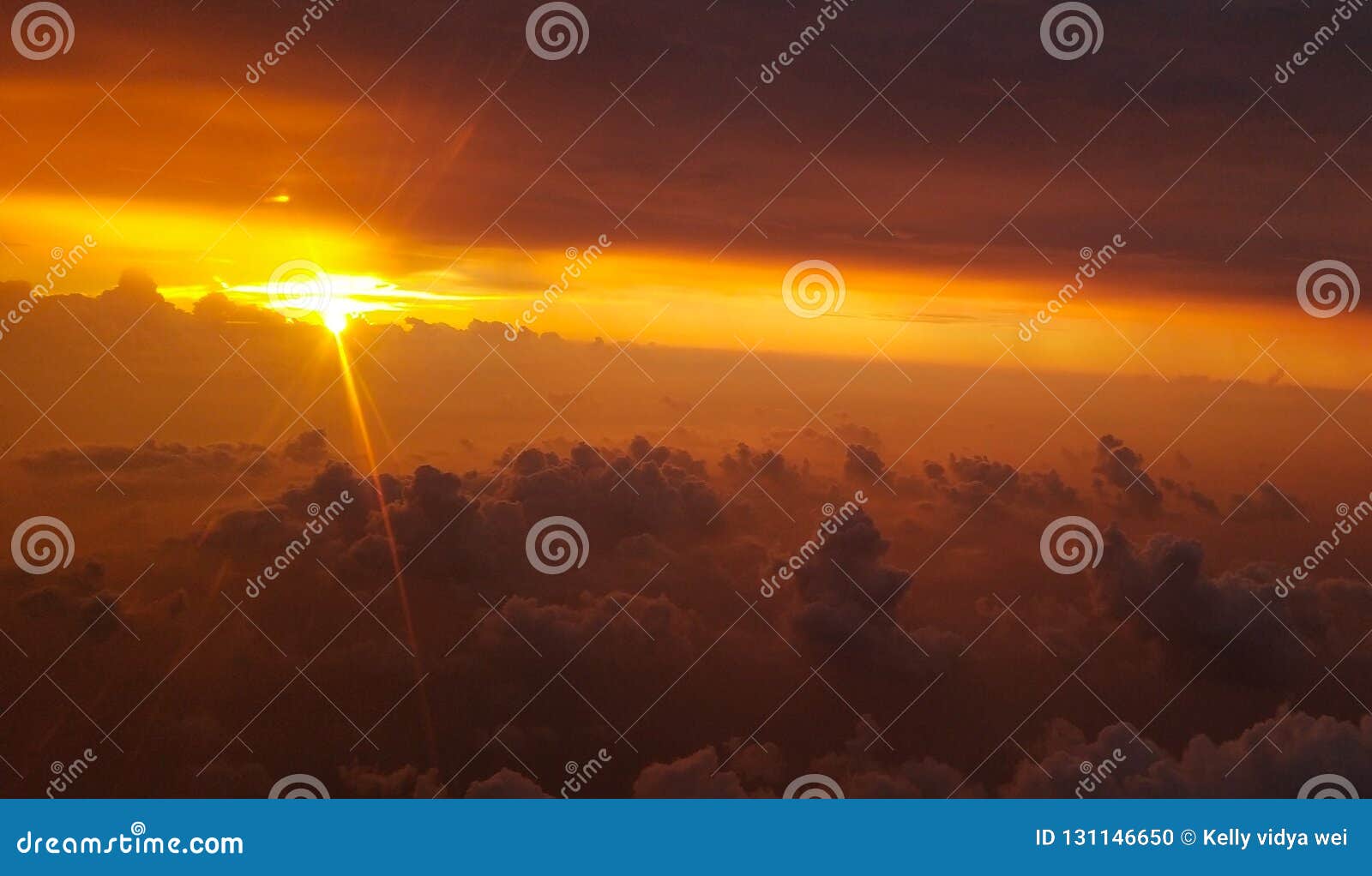 Fire Intense Red Sun Clouds Evening Stock Photo - Image of fire, clouds ...